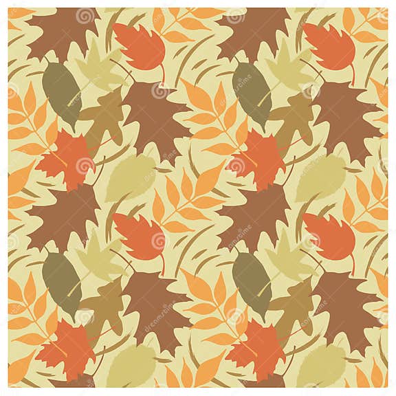 Autumn Leaves Pattern B stock vector. Illustration of colors - 3284564