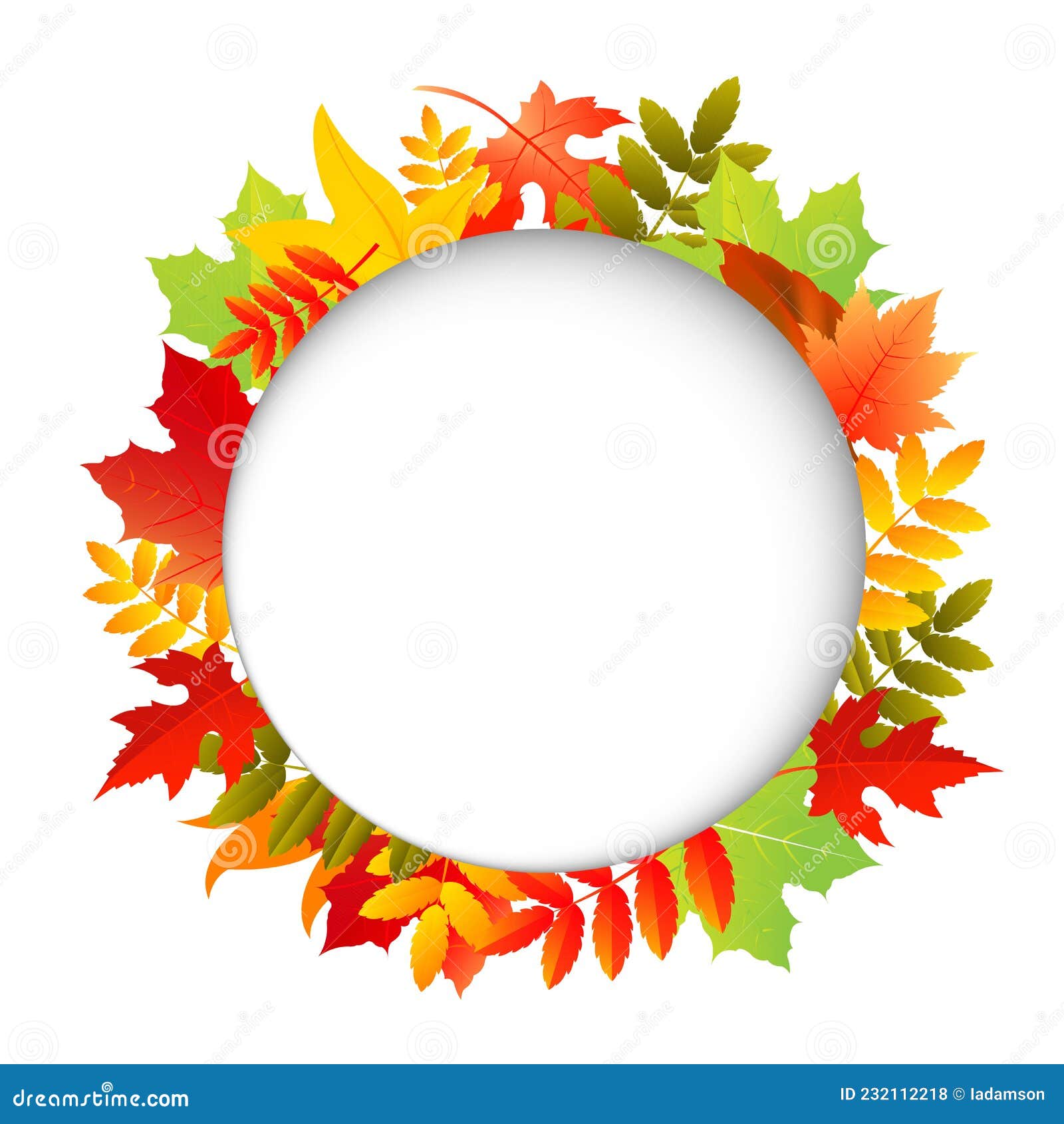 Autumn Leaves with Speech Bubble Stock Vector - Illustration of leaves ...