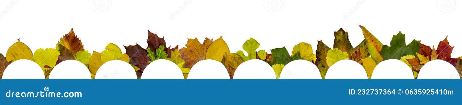 Autumn Leaves Strip. Pattern from Autumn Leaves. Made from Photo ...