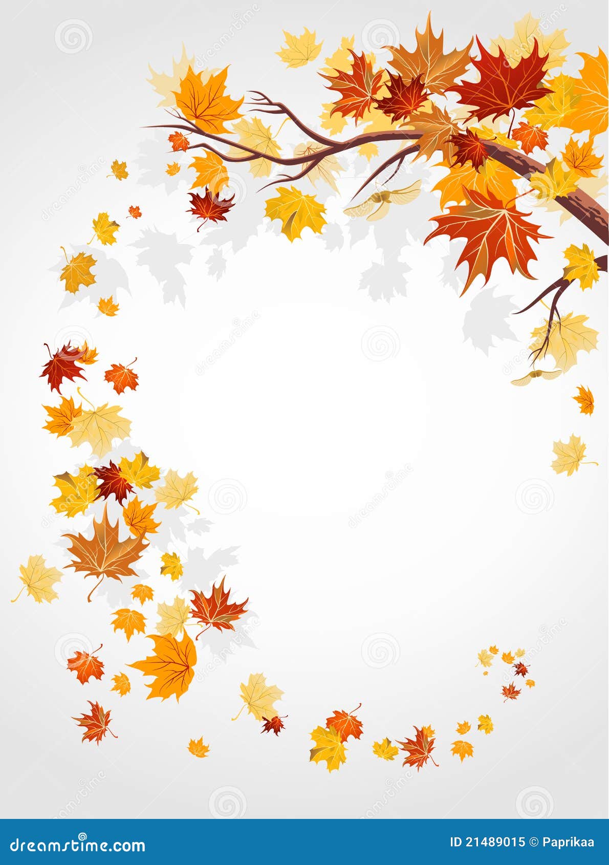 Autumn leaves swirl stock illustration. Illustration of ideas - 21489015