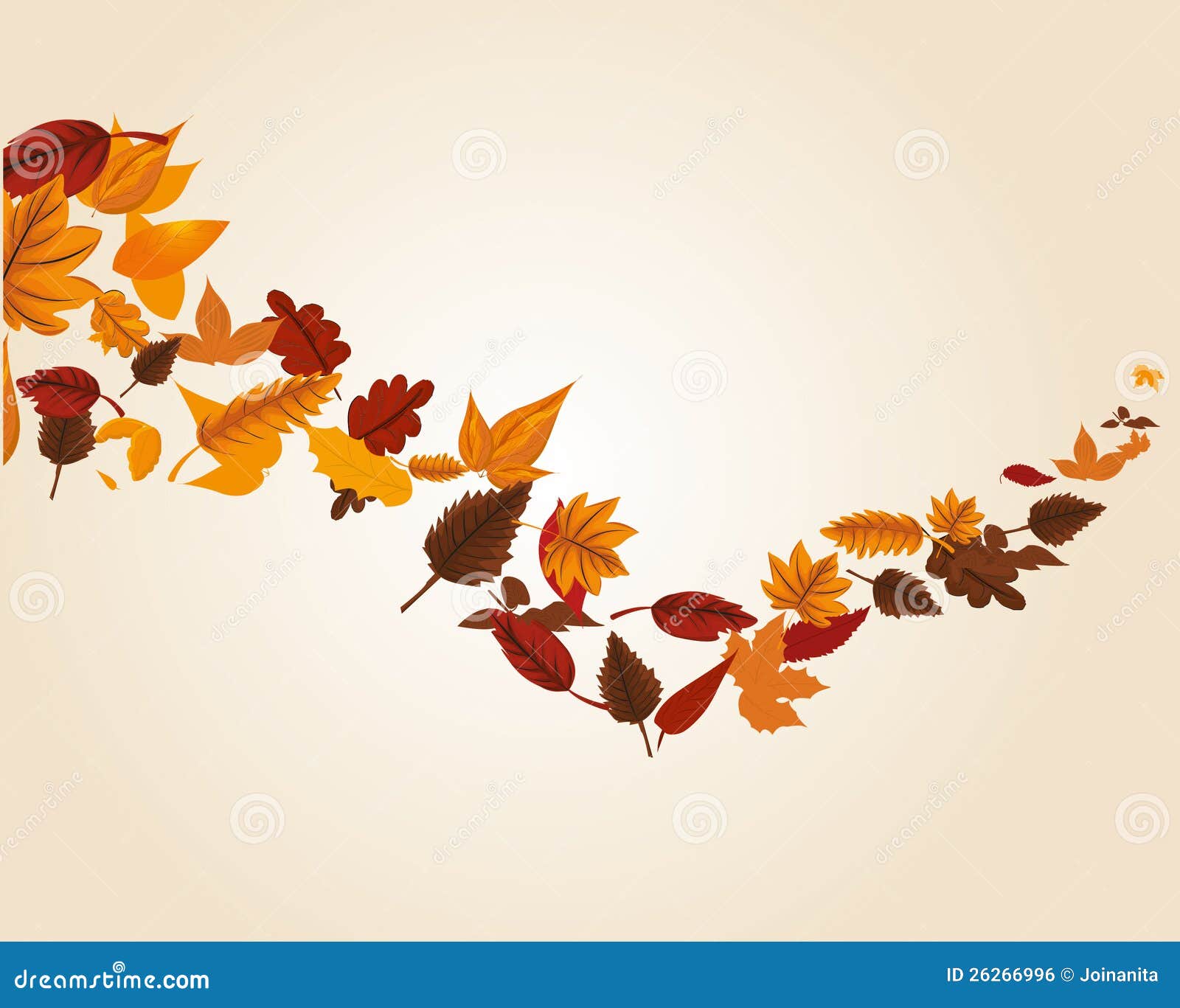 Autumn leaves swirl stock vector. Illustration of flying - 26266996