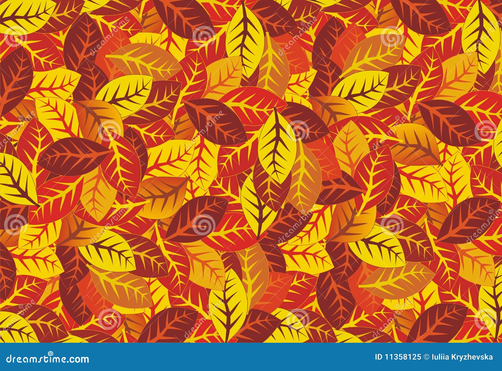 Autumn Leaves Vector Background Stock Vector - Illustration of ...