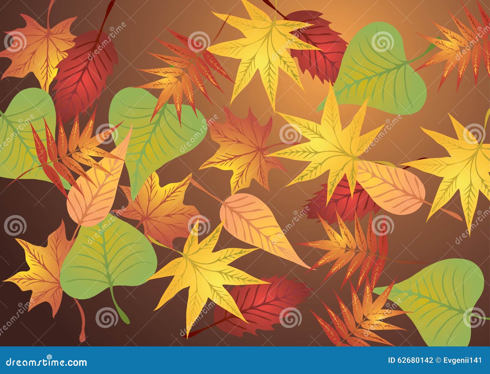Autumn leaves. stock illustration. Illustration of leaf - 62680142