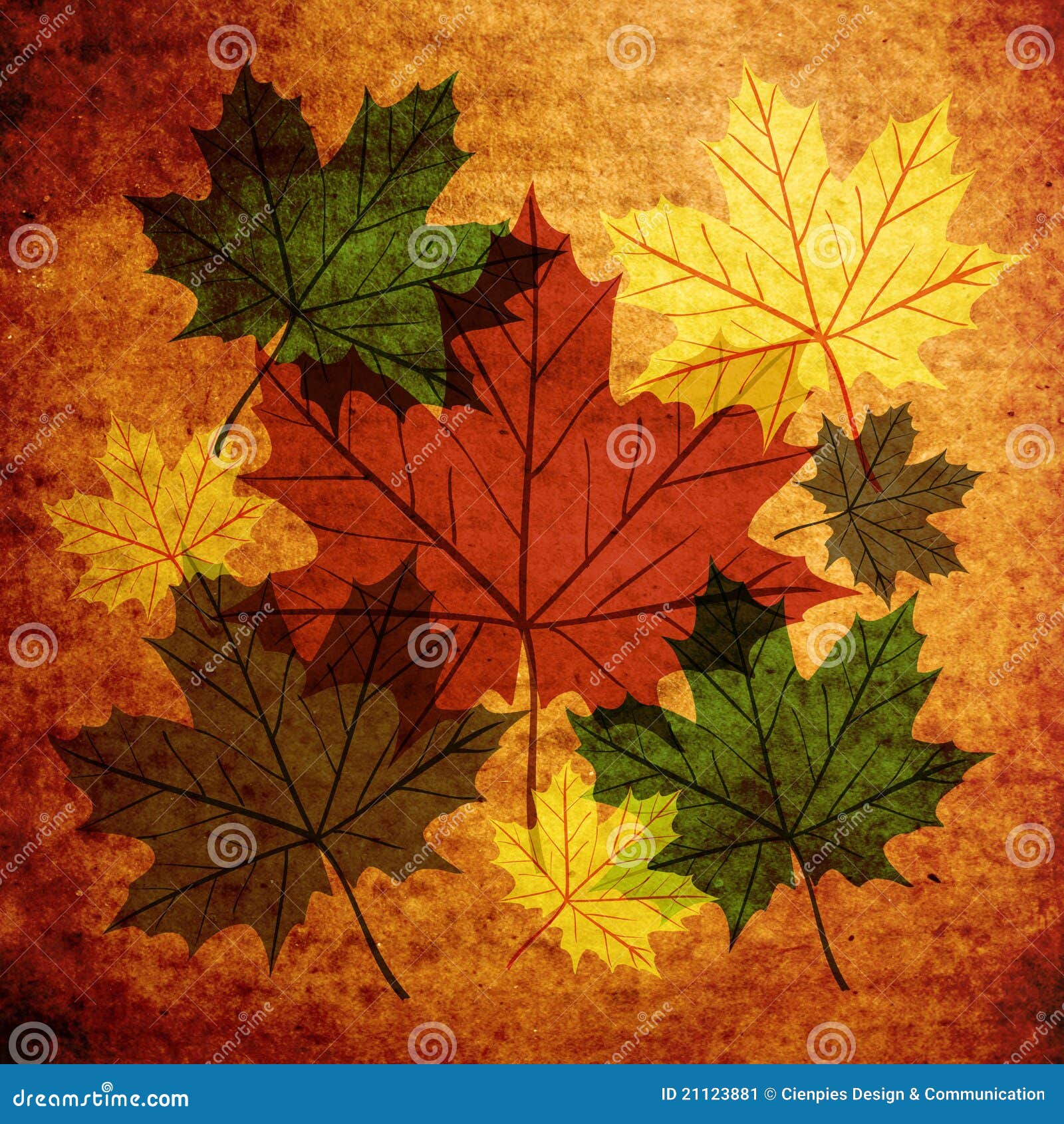 Autumn Leaves Vintage Abstract Background Stock Illustration ...