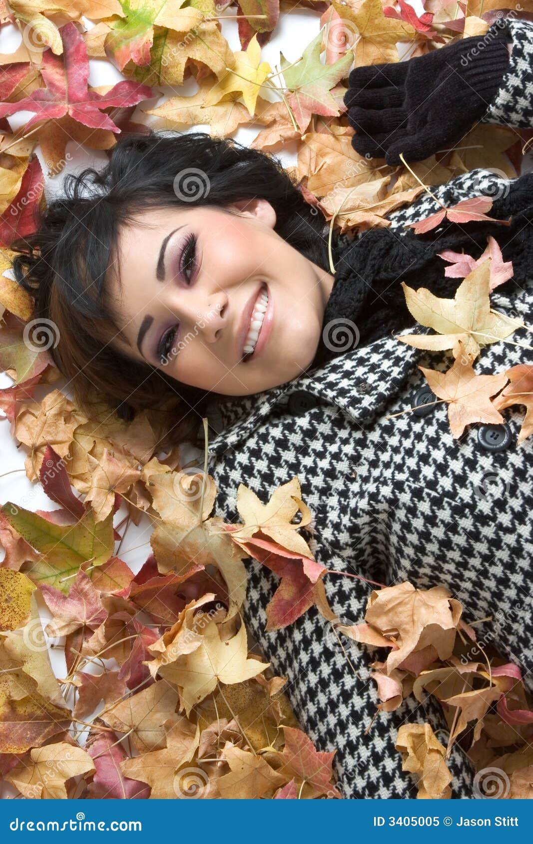 Autumn Leaves Woman stock image. Image of leaves, girl - 3405005