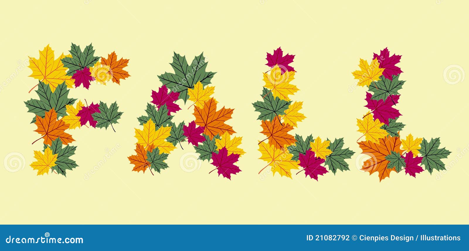 Autumn Leaves Written Texture Stock Vector - Illustration of color ...