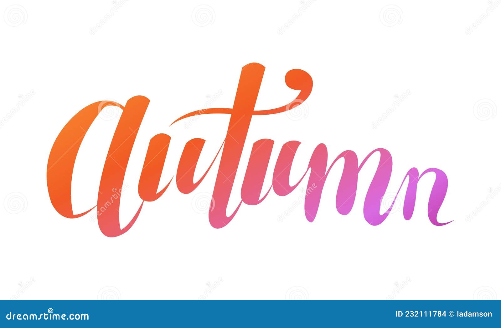 Autumn Lettering Text Isolated White Background Stock Vector ...