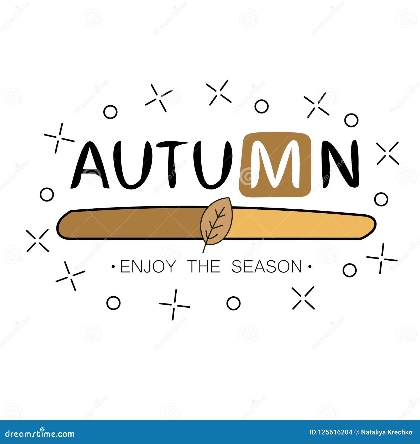 Autumn Loading. Autumn Begins Creative Concept Stock Vector ...