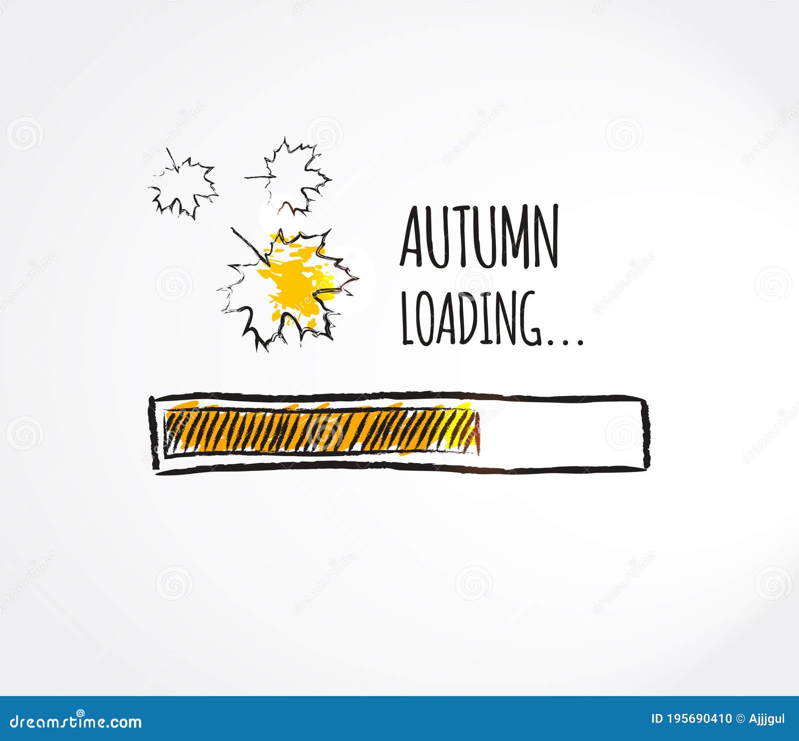 Autumn loading stock illustration. Illustration of caption - 195690410