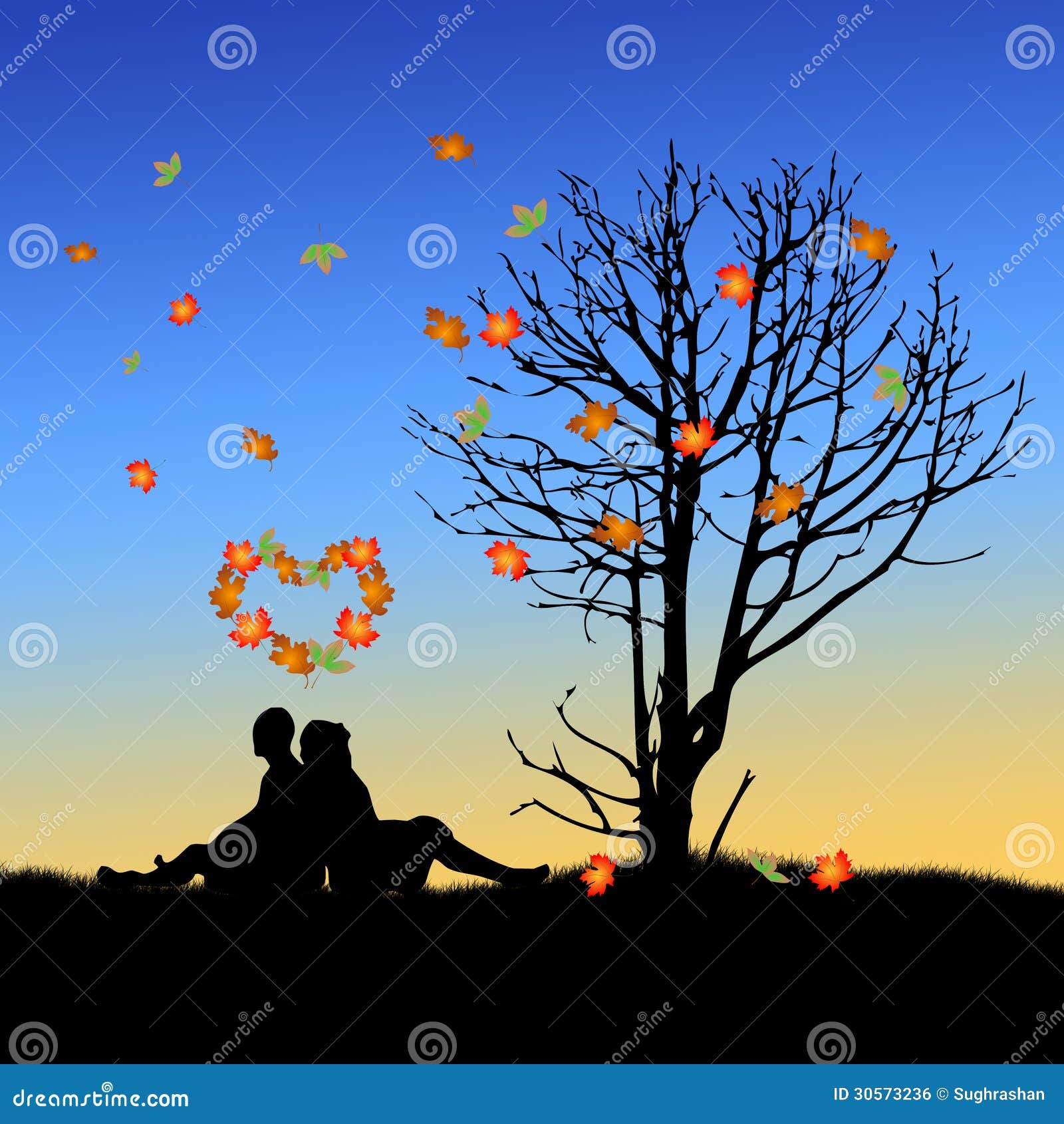 Autumn Love illustration stock. Illustration du forme - 30573236