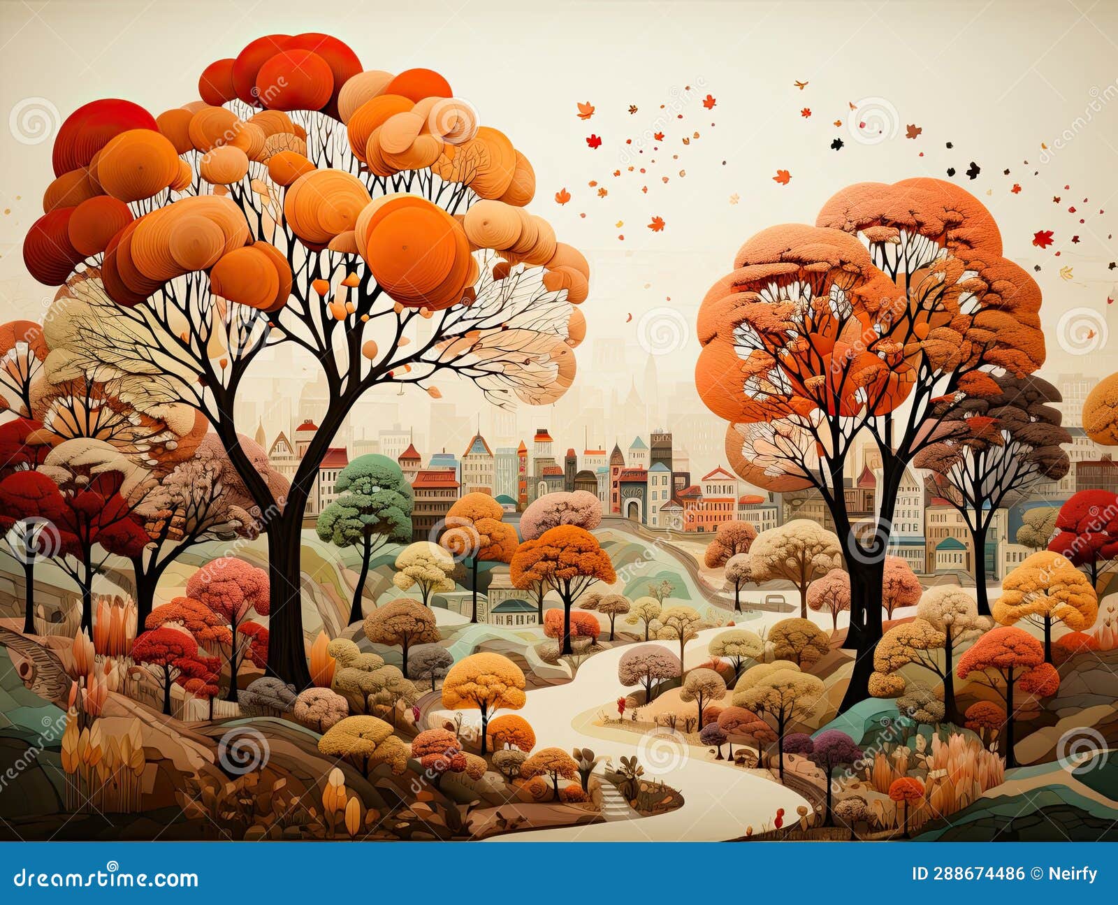 Autumn Magical Forest Background Stock Photo - Image of green, fall ...