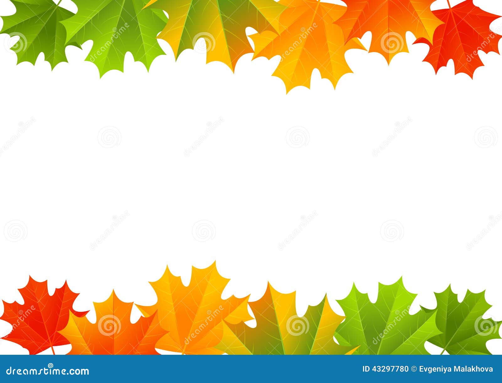 Autumn maple border stock vector. Illustration of botany - 43297780
