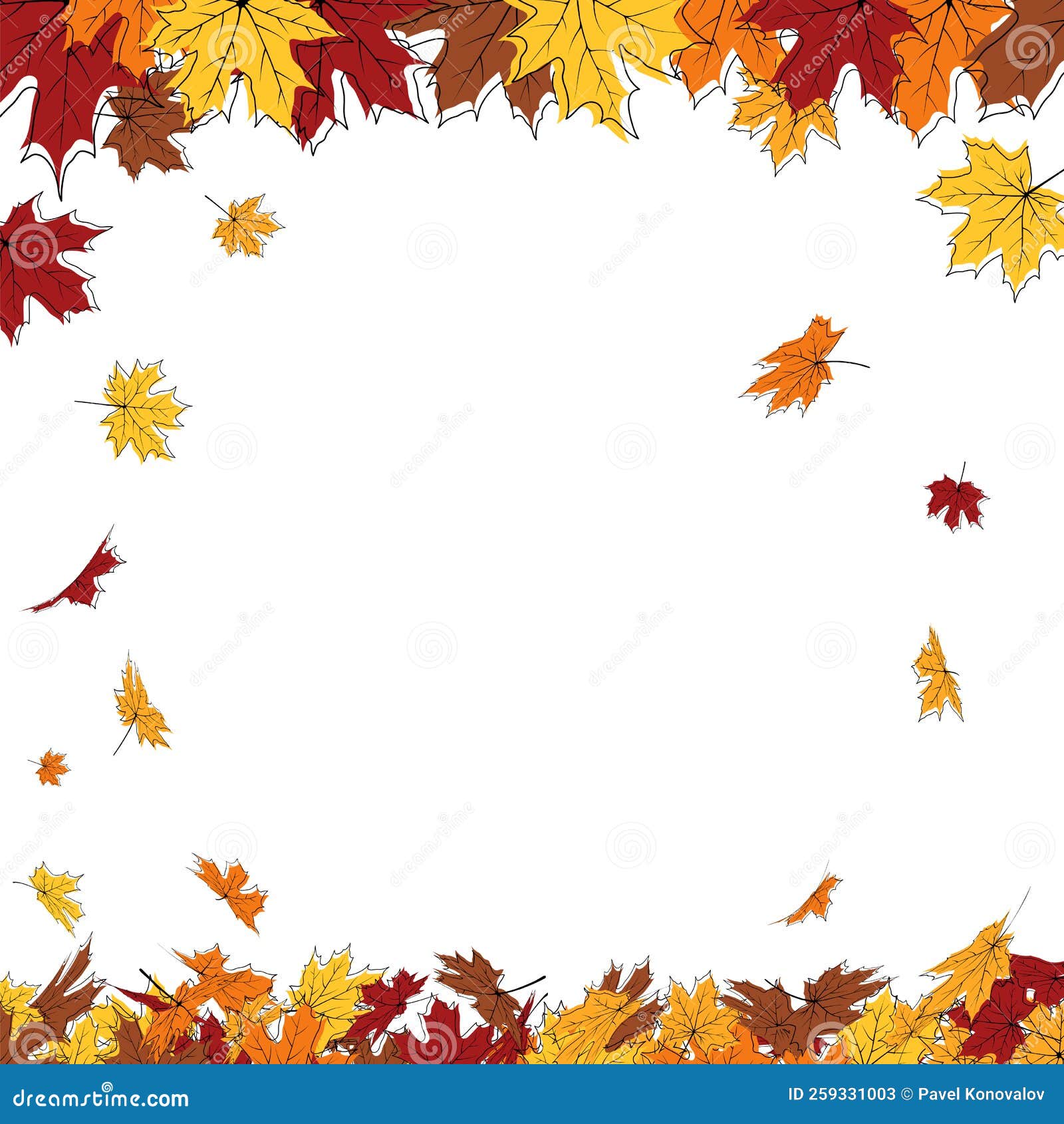 Autumn Maple Frame stock vector. Illustration of foliage - 259331003