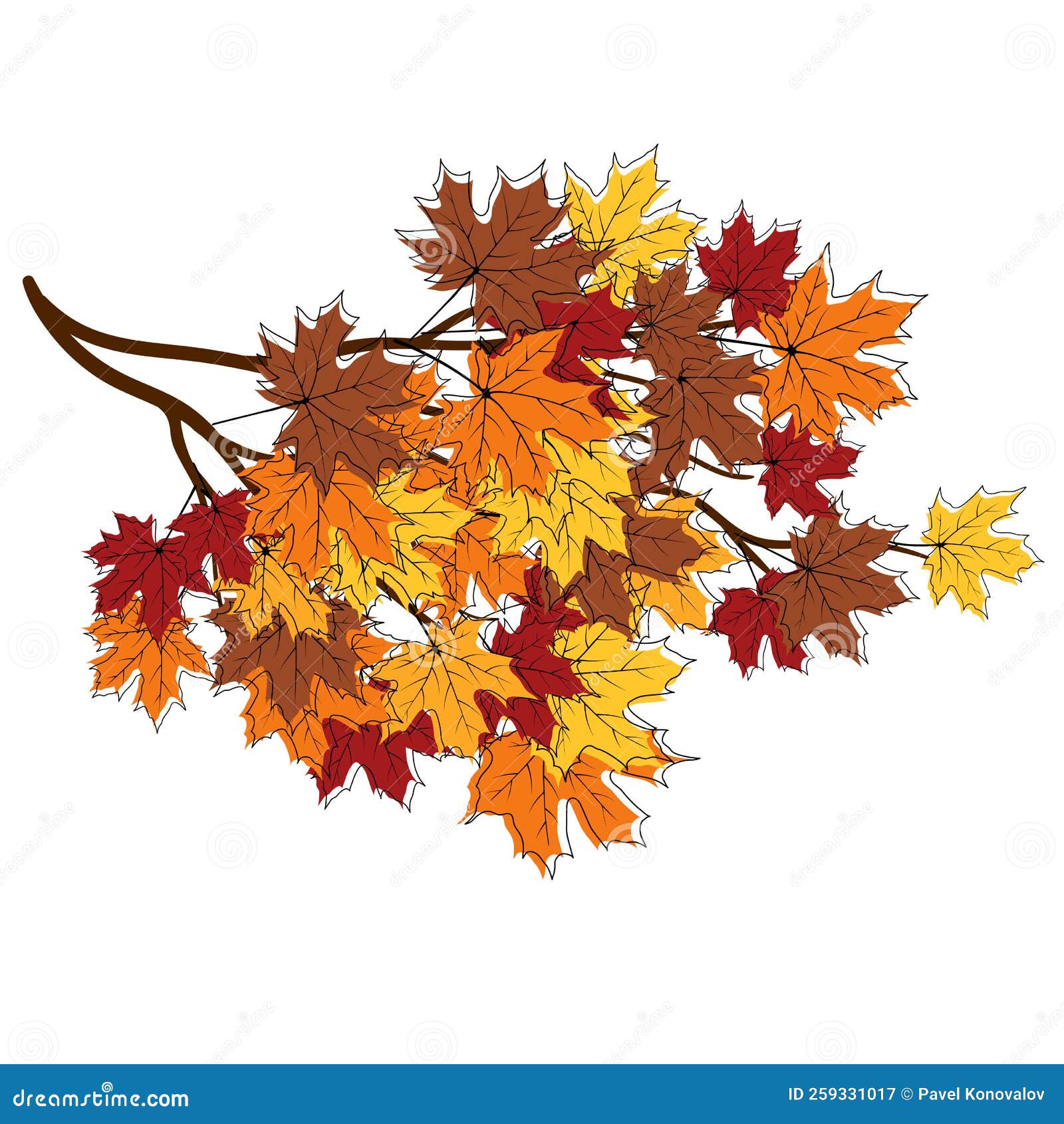 Autumn Maple Frame stock vector. Illustration of color - 259331017