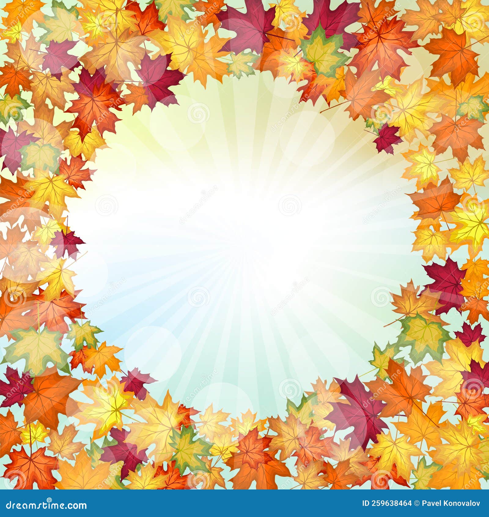 Autumn Maple Frame stock vector. Illustration of design - 259638464