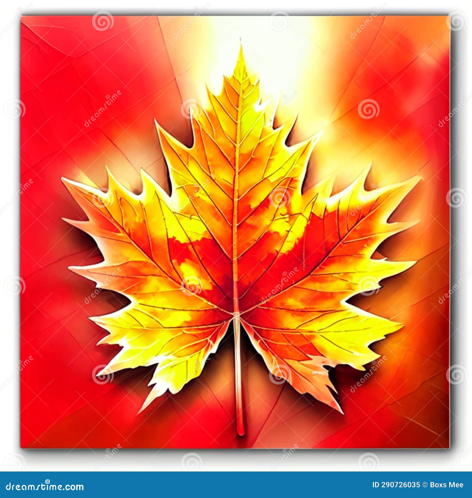 Autumn Maple Leaf on Abstract Background. Vector Illustration. Eps 10 ...