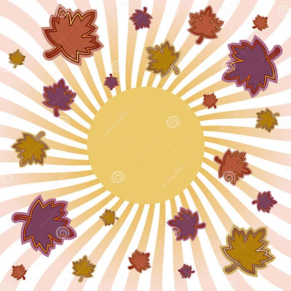 Autumn Maple Leaf Burst stock vector. Illustration of space - 10432557