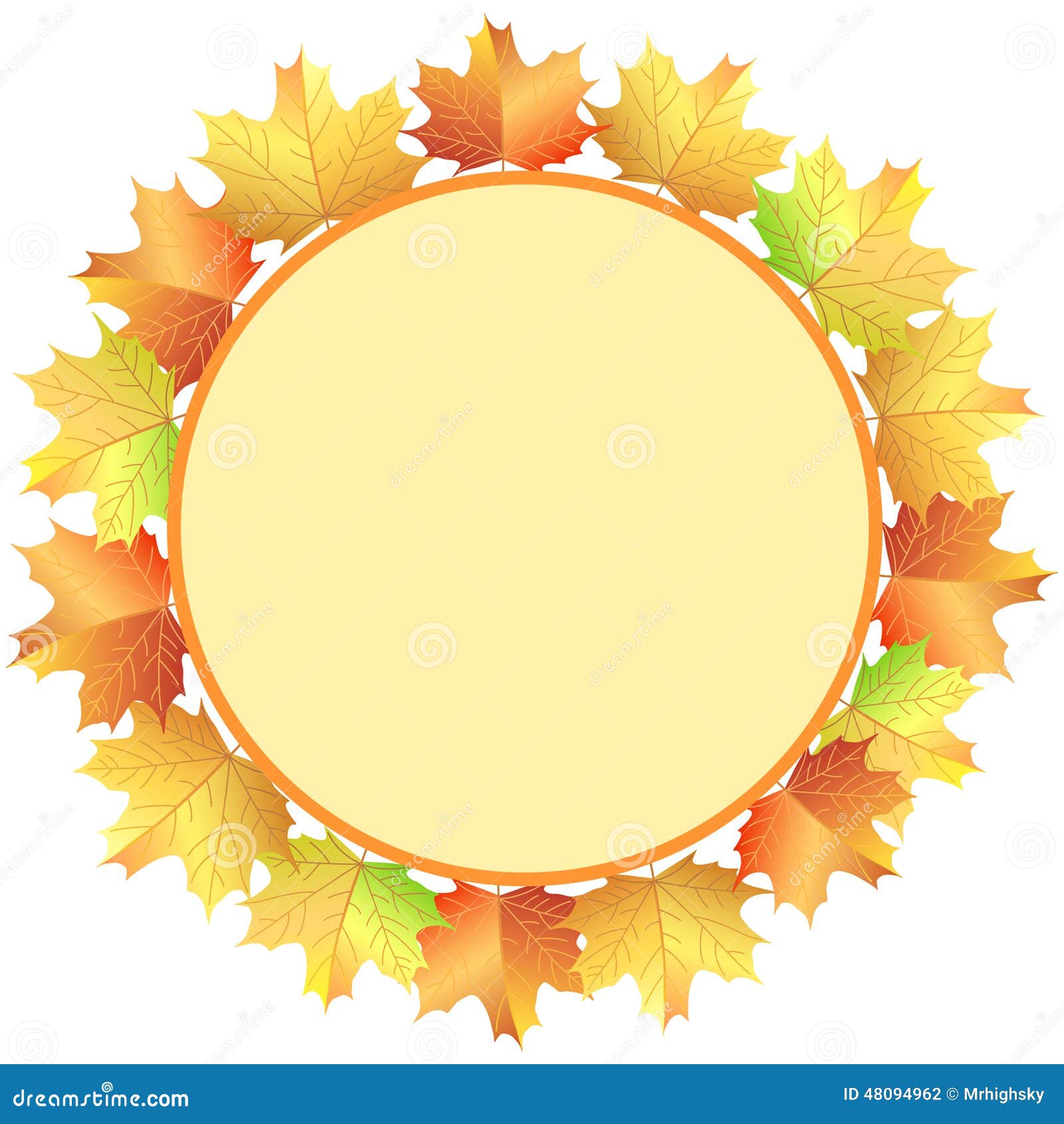 Autumn maple leaves banner stock vector. Illustration of element - 48094962