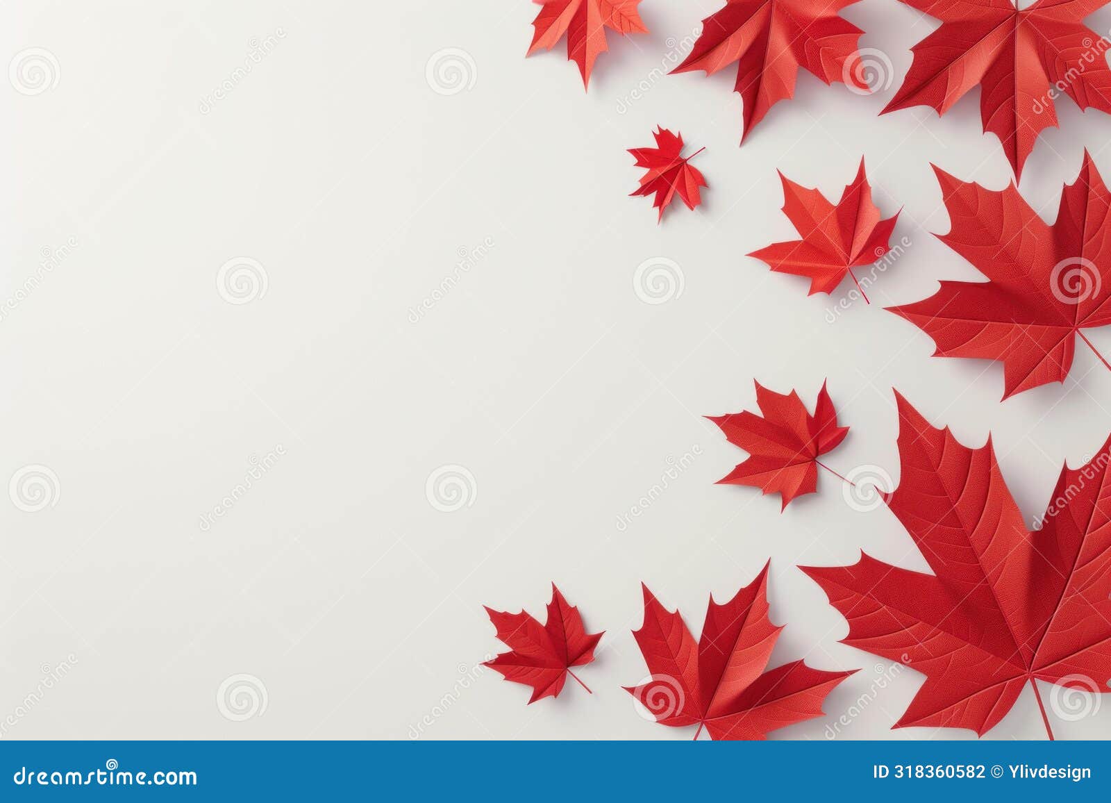 Autumn Maple Leaves Border on White Background Stock Illustration ...