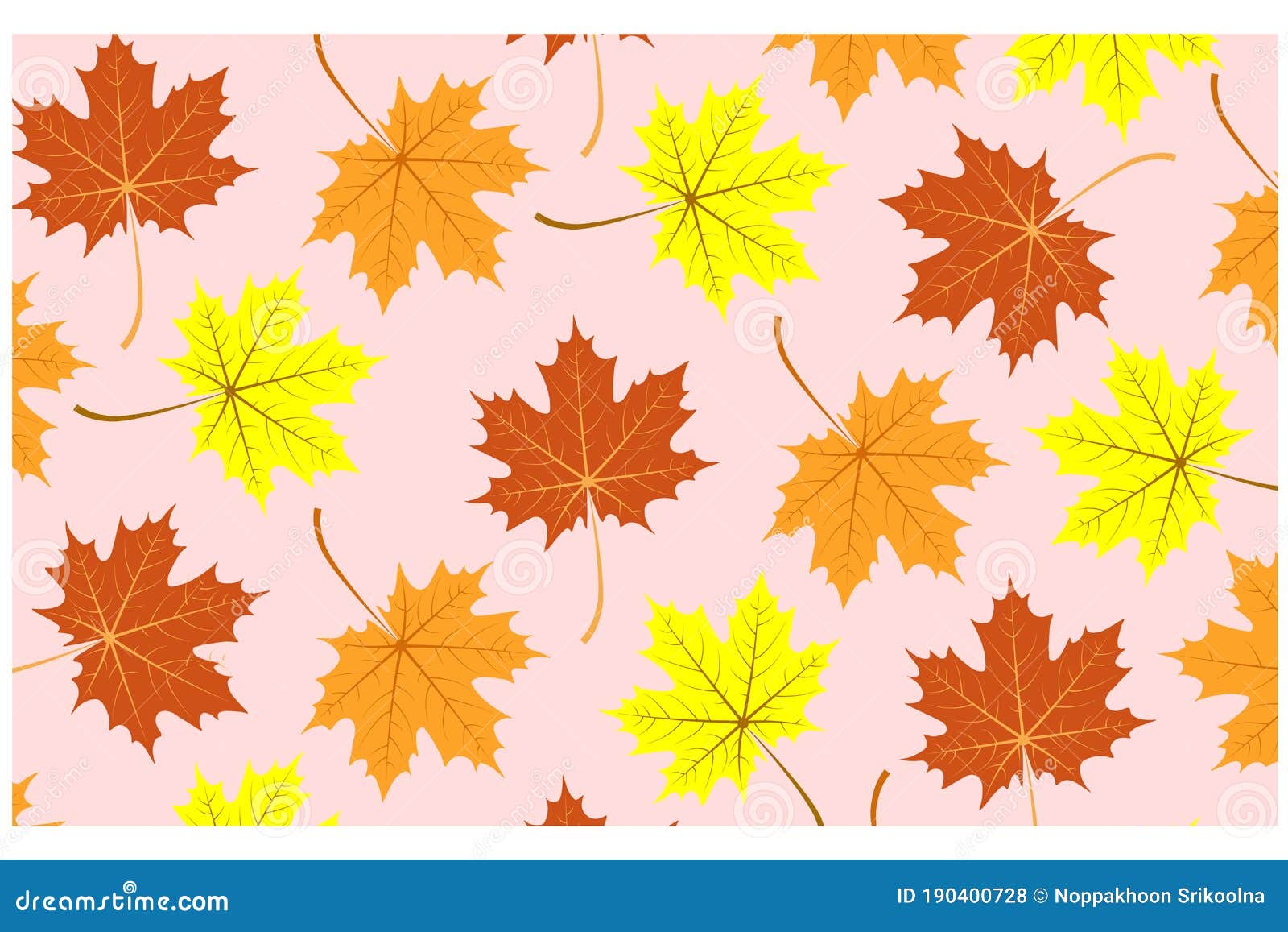 Autumn Maple Leaves Pattern in Autumn on Pink Pastel Background Stock ...