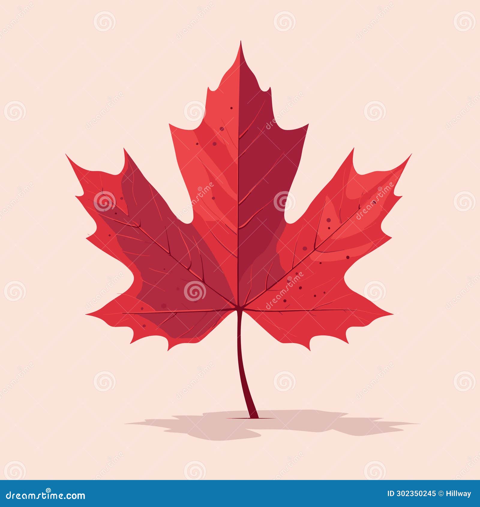 Autumn Maple Red Leaf Isolated, Vector Illustration Stock Illustration ...