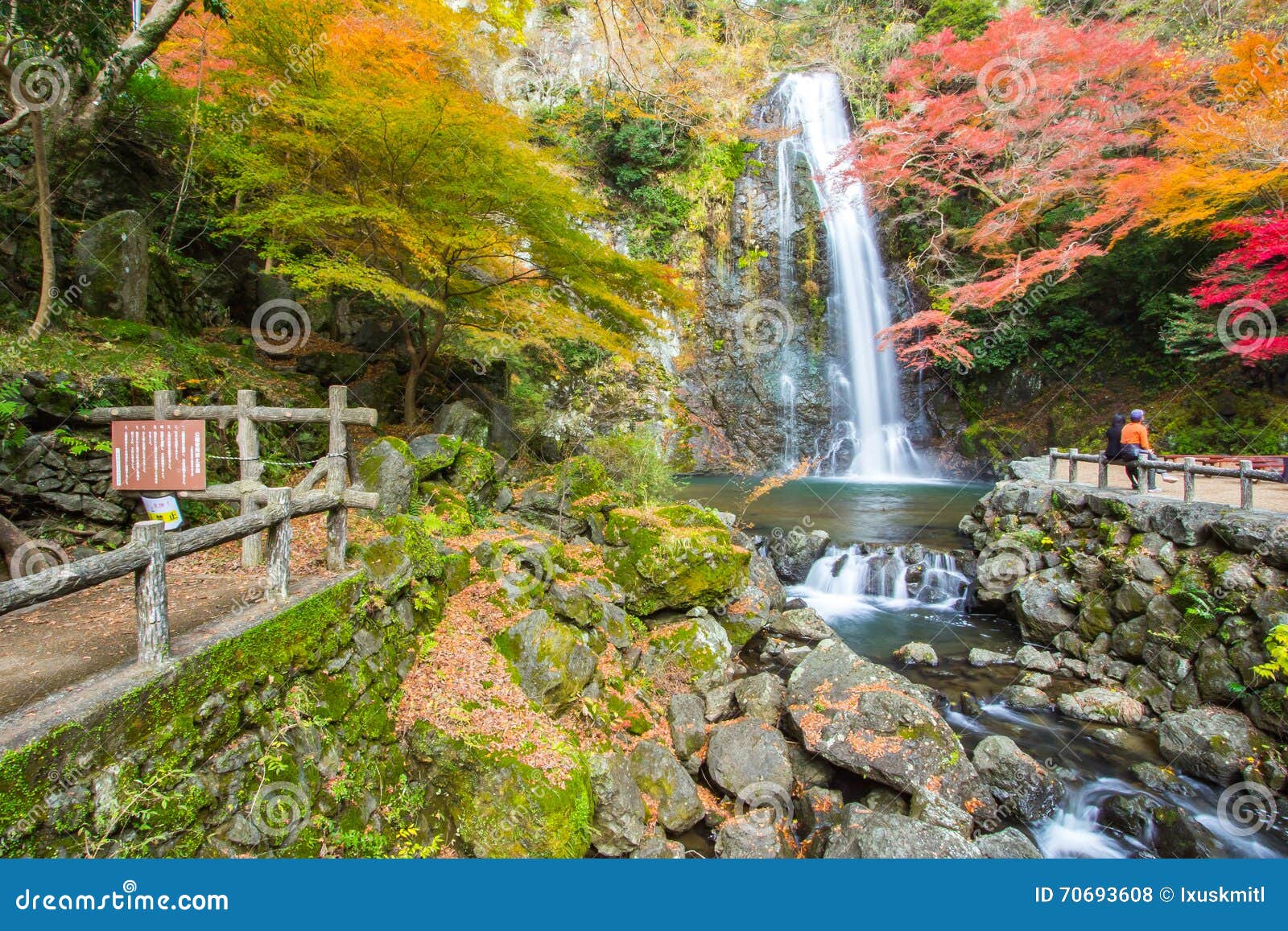 Autumn at Minoo Waterfall in Kansai, Japan Stock Photo - Image of minoo ...