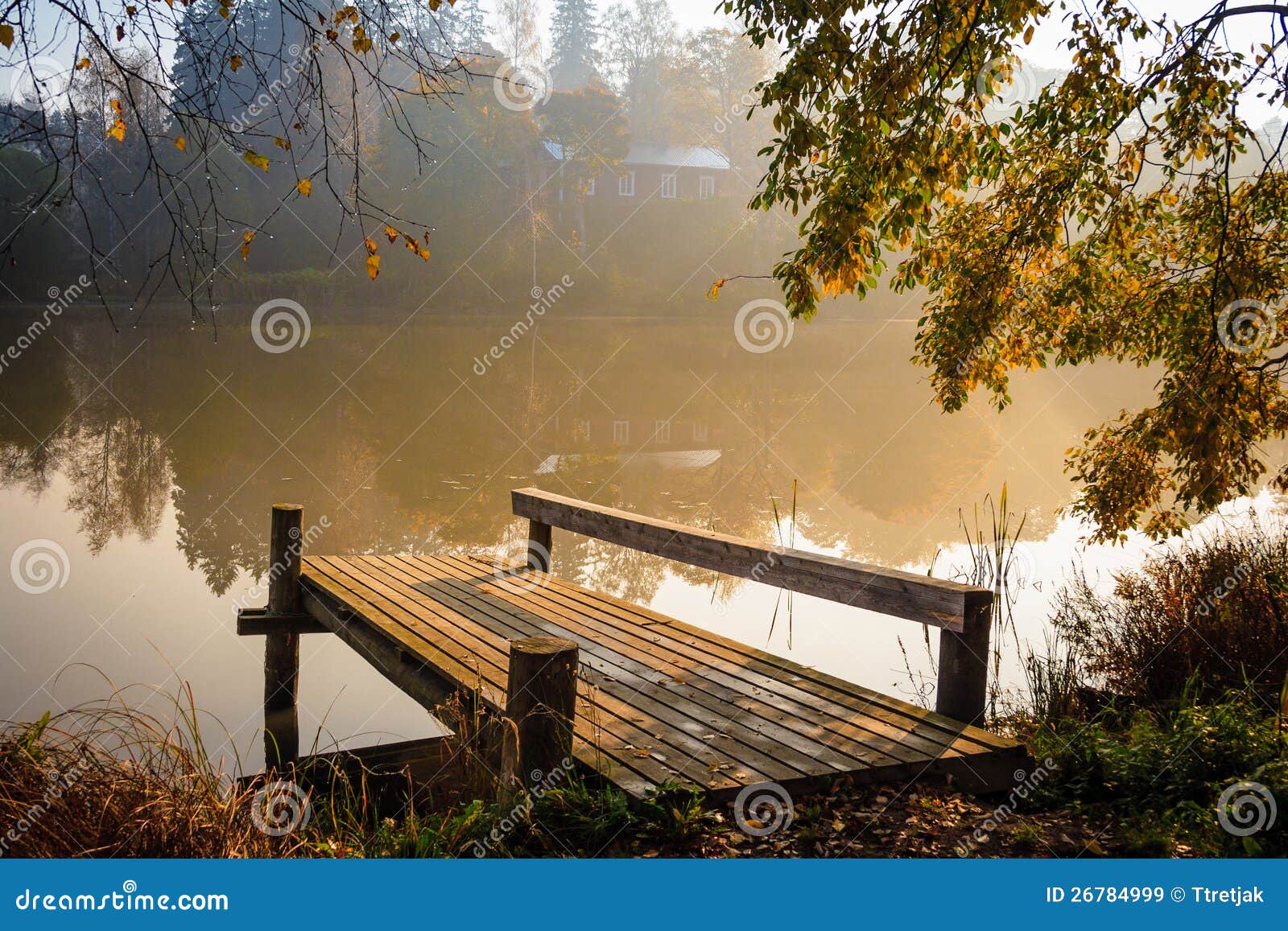 Autumn Mist stock image. Image of water, pond, silence - 26784999