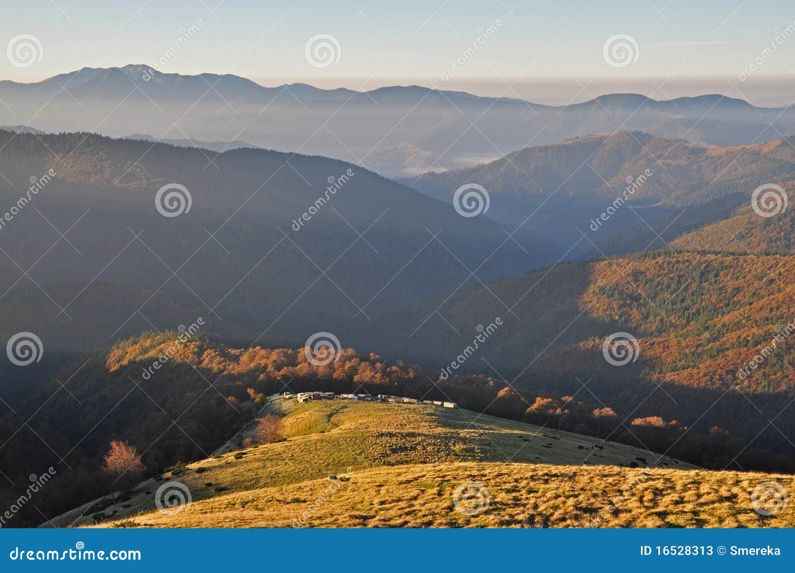 Autumn Morning In Mountains. Stock Image - Image of landscape ...