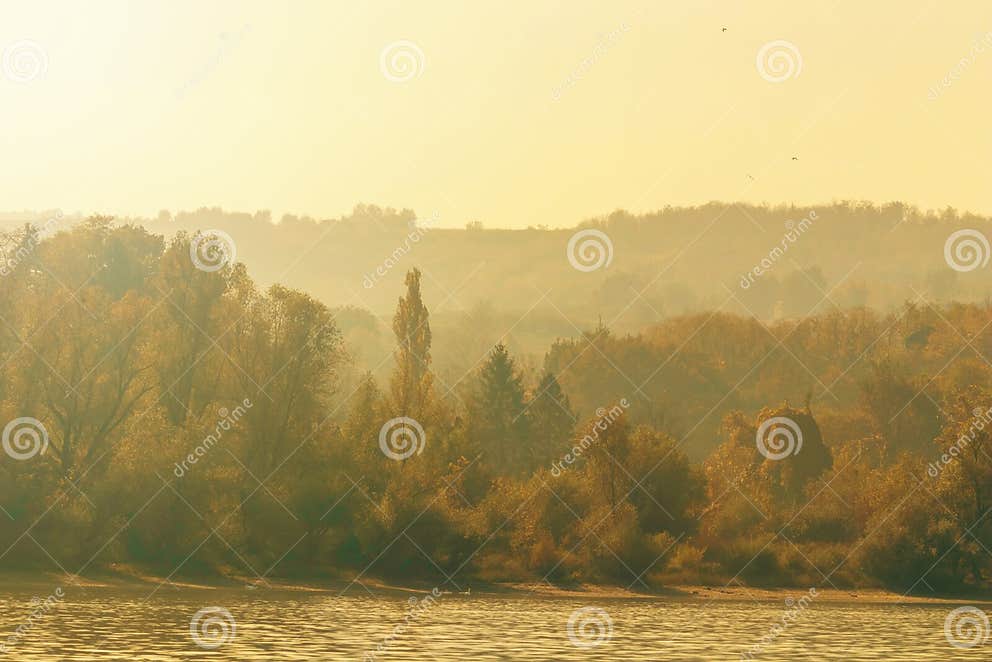 Autumn Morning on the River,Â Morning, Mist, Autumn, Water Surface ...