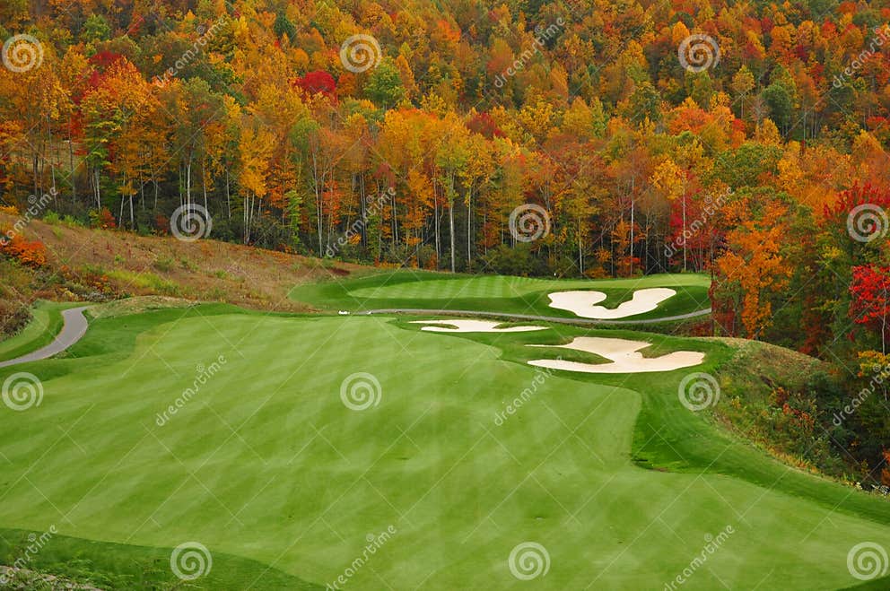 Autumn Mountain Golf Course Stock Photo - Image of hills, beautiful ...