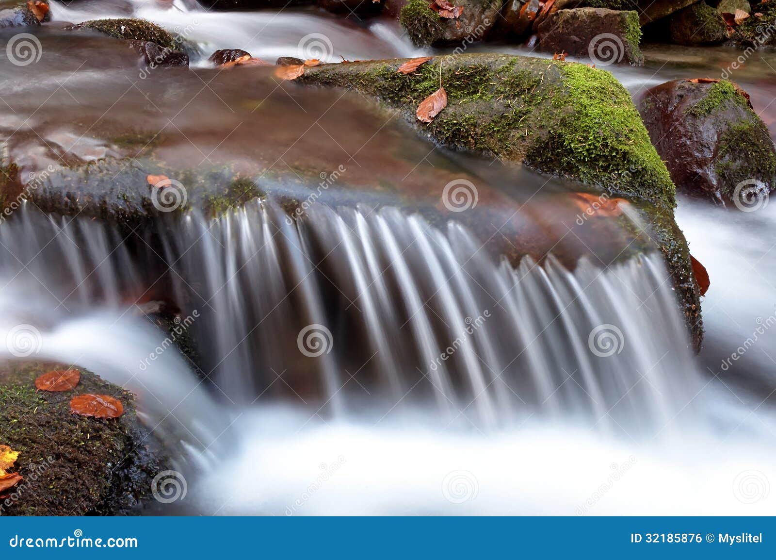 Autumn mountain stream stock photo. Image of scenic, water - 32185876