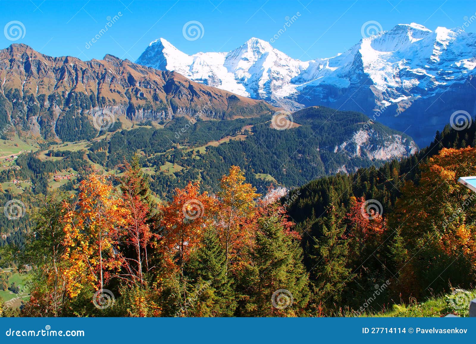 Autumn in the Mountains, the Alps, Switzerland Stock Photo - Image of ...