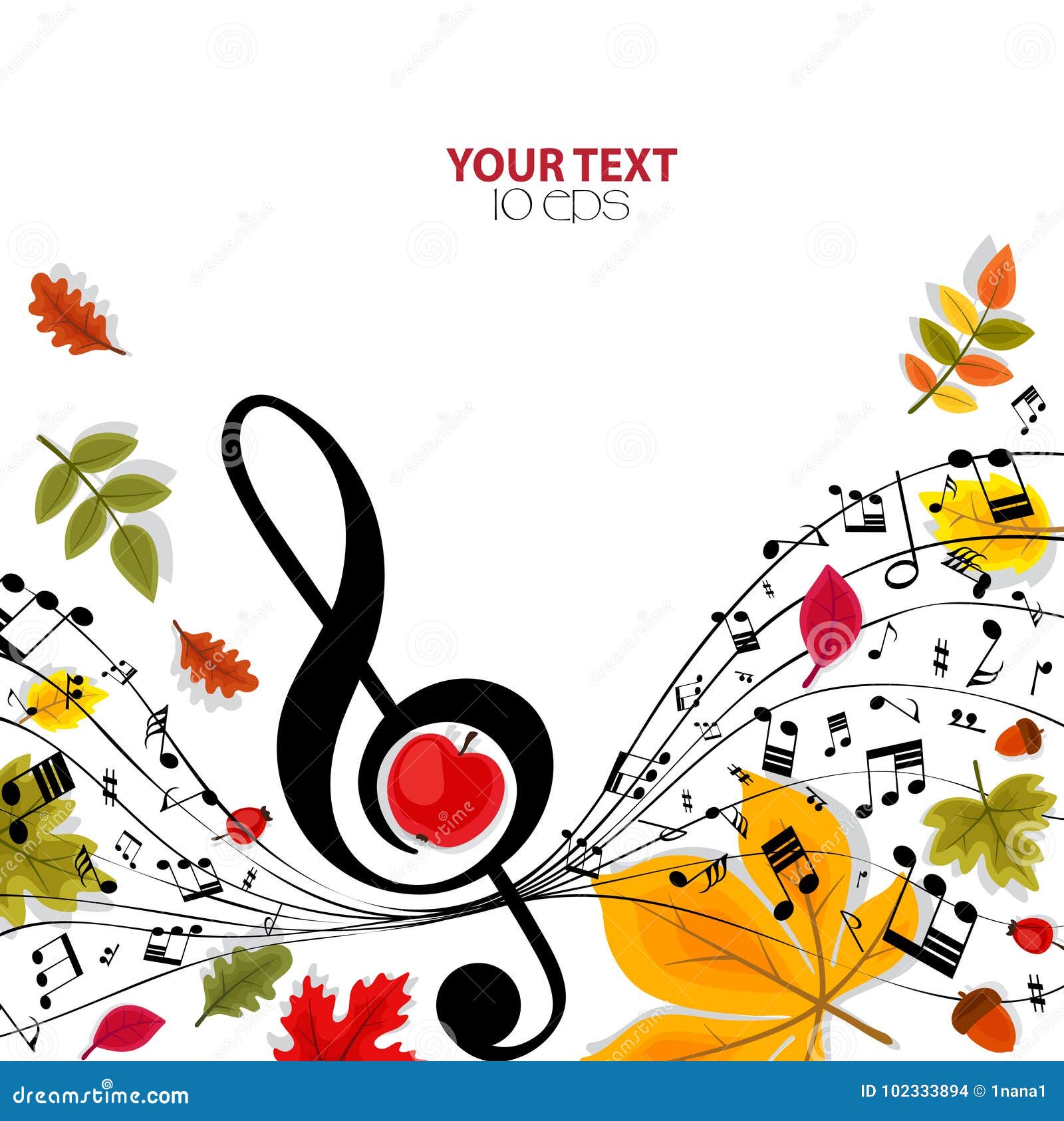Autumn musical background stock vector. Illustration of festival ...