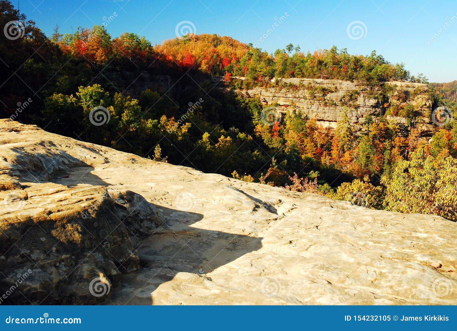 Autumn in Natural Bridges State Park, Kentucky Stock Image - Image of ...