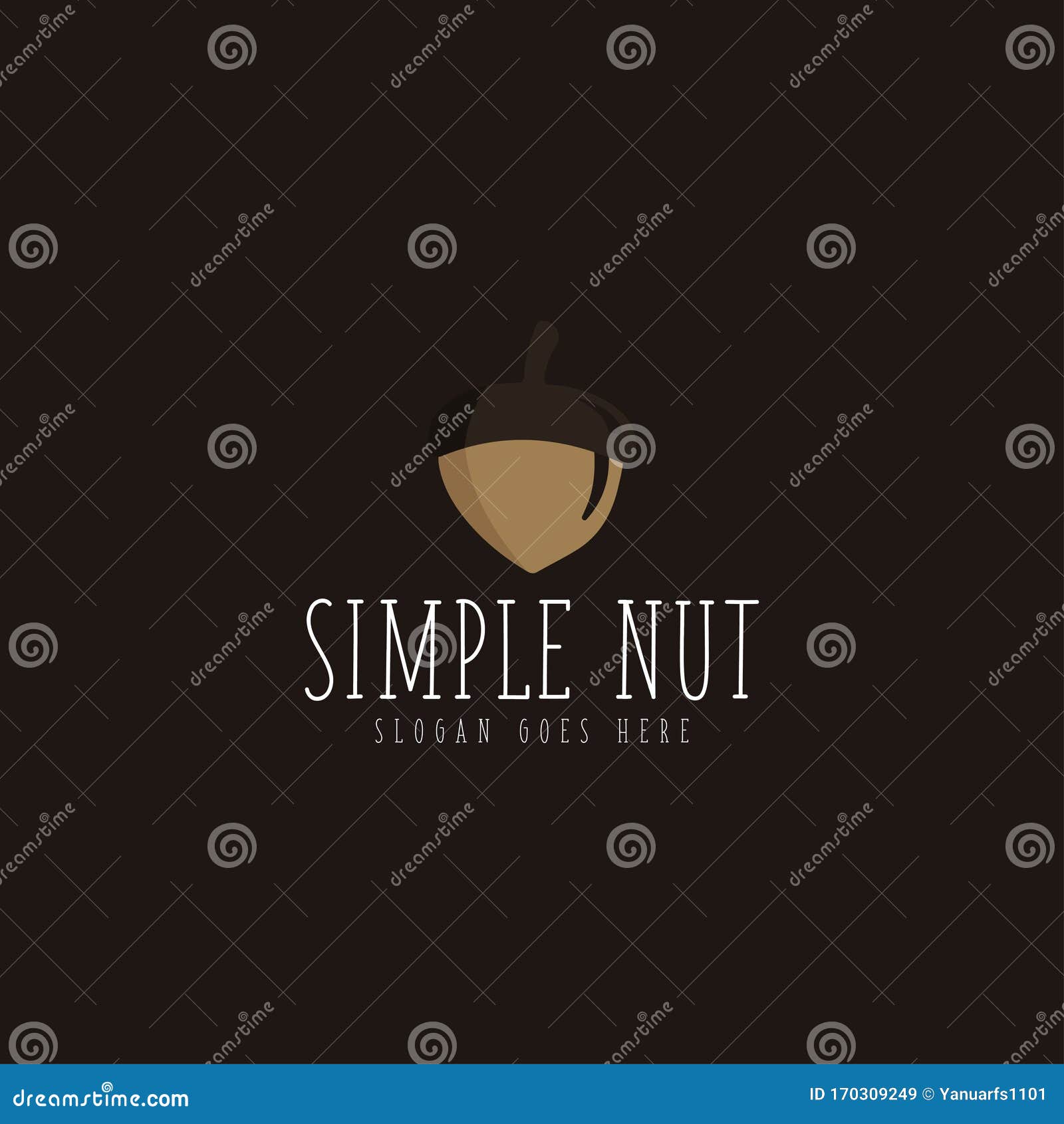 Autumn Nut Logo Template Vector. Nut Logo Concept Stock Illustration ...