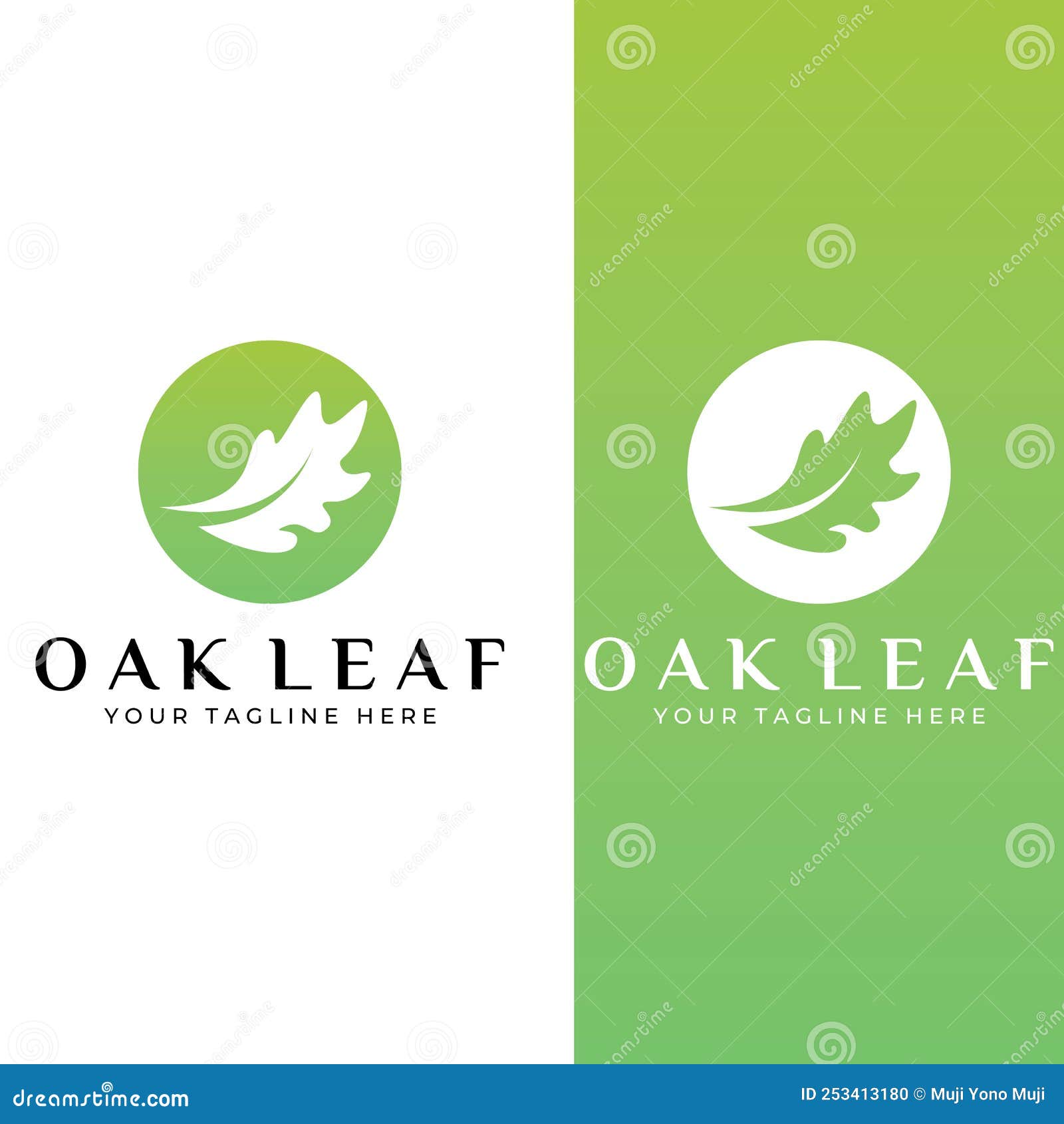 Autumn Oak Leaf Logo and Oak Tree Logo. with Easy and Simple Editing of ...