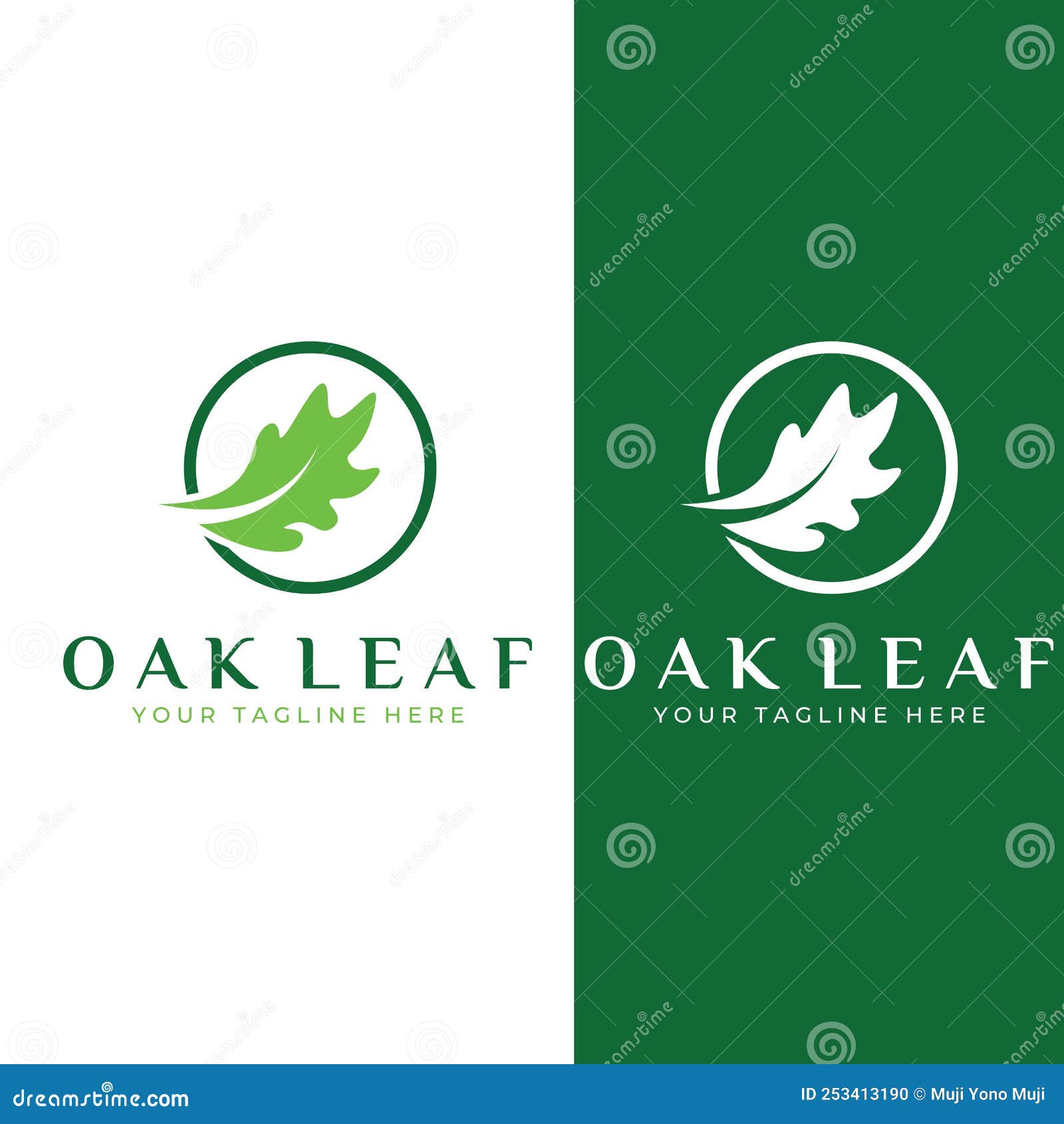 Autumn Oak Leaf Logo and Oak Tree Logo. with Easy and Simple Editing of ...