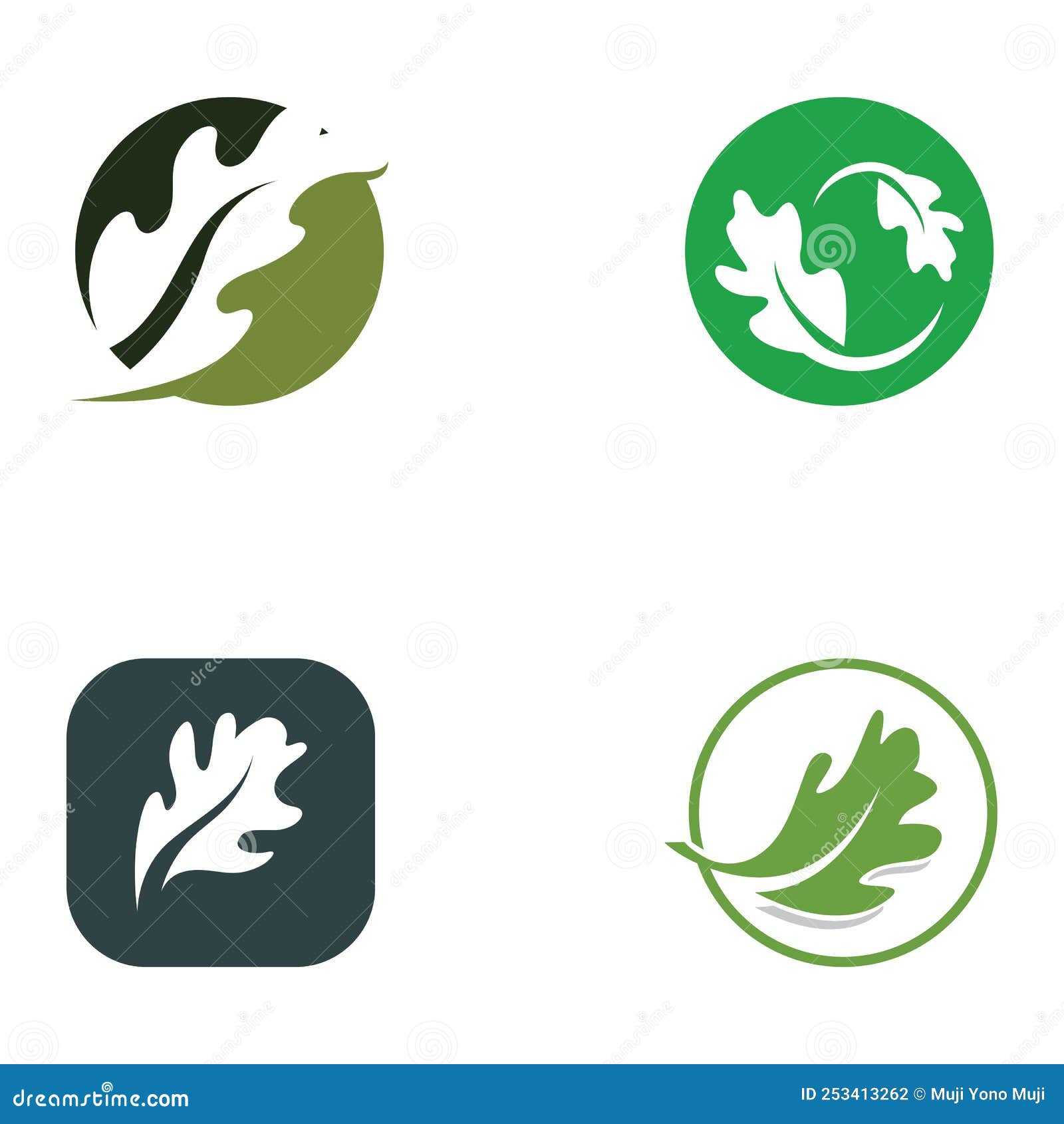 Autumn Oak Leaf Logo and Oak Tree Logo. with Easy and Simple Editing of ...