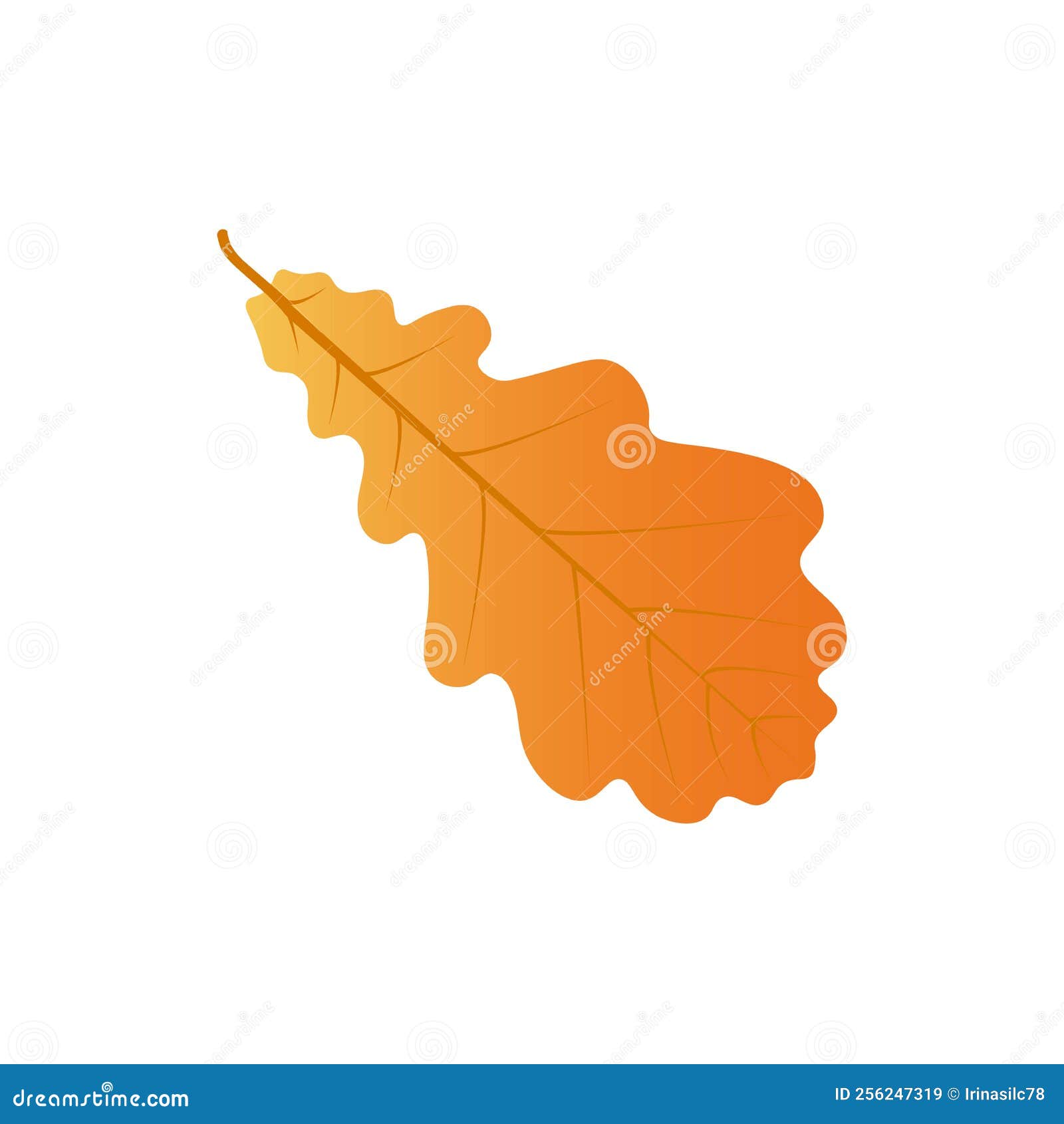 Autumn oak leaf vector stock vector. Illustration of tree - 256247319