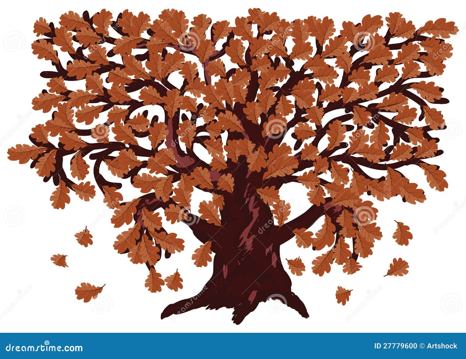 Autumn Oak Tree Clip Art