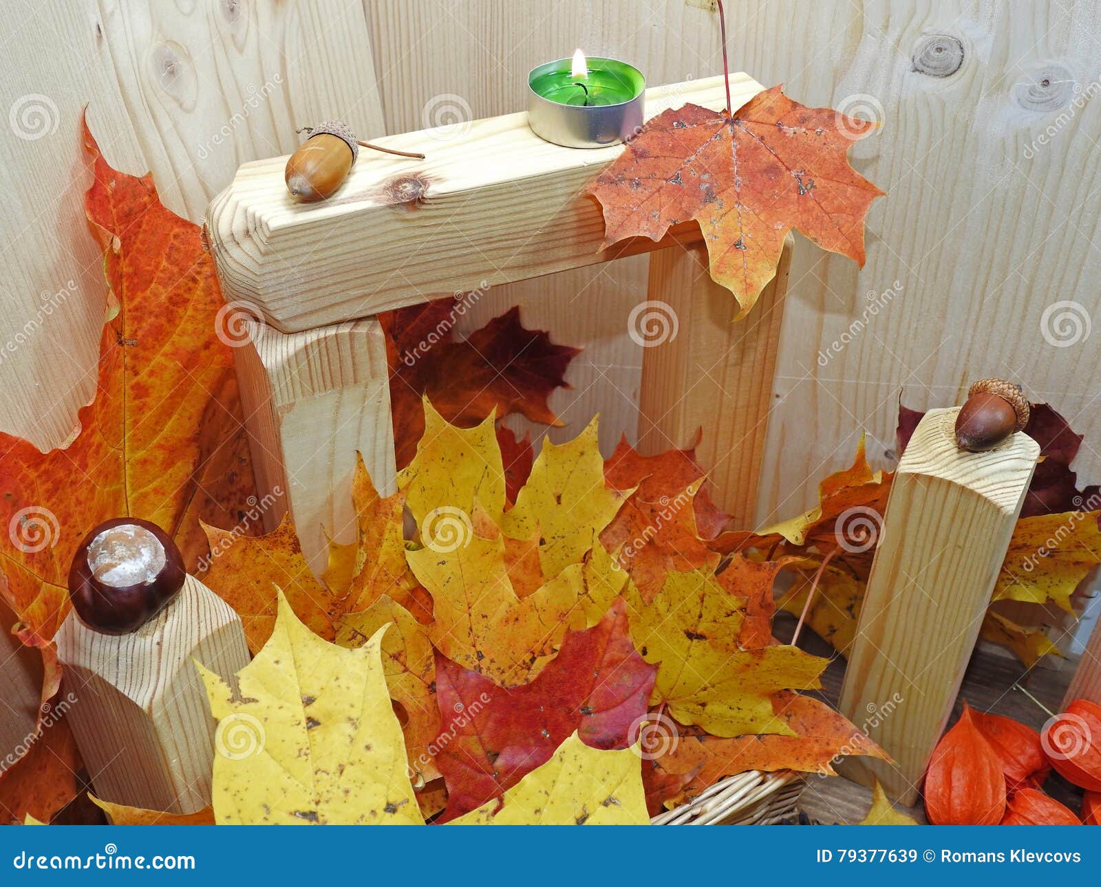 Autumn Objects Abstract Composition Stock Image - Image of acorn ...