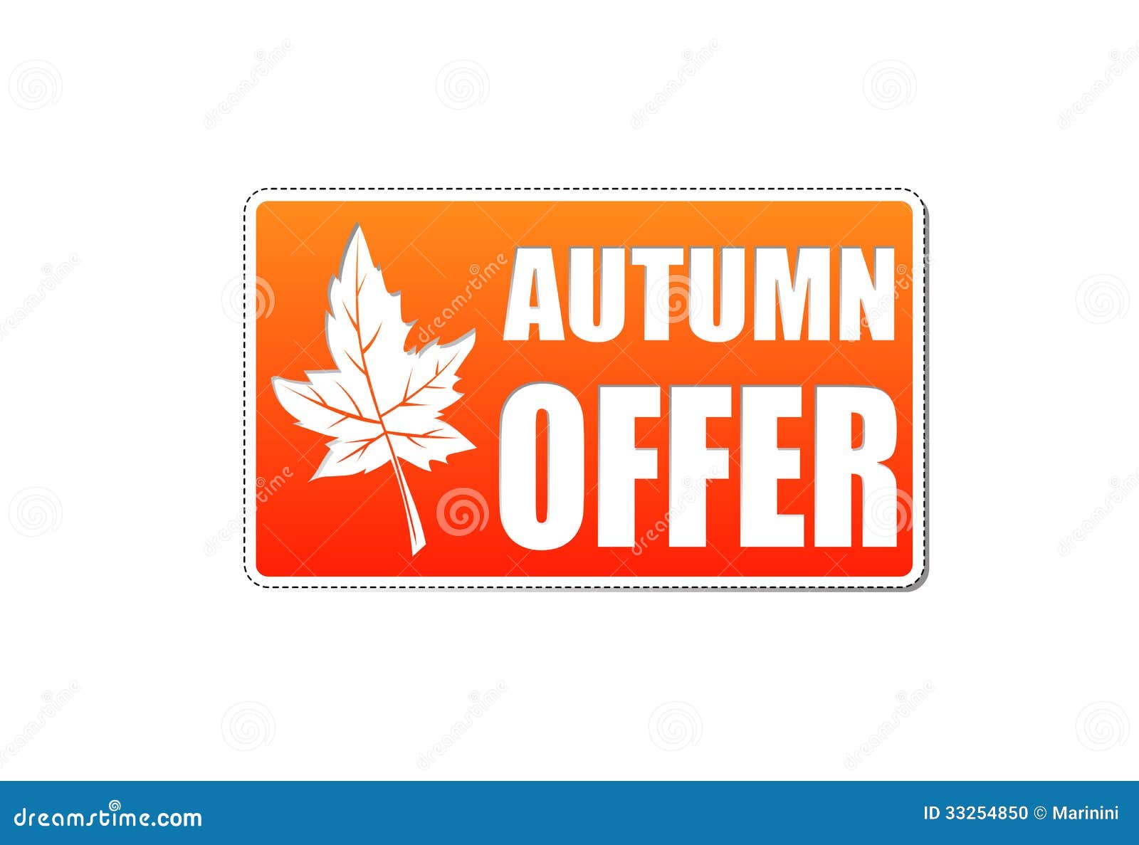 Autumn Offer in Label with Leaf Stock Illustration - Illustration of ...