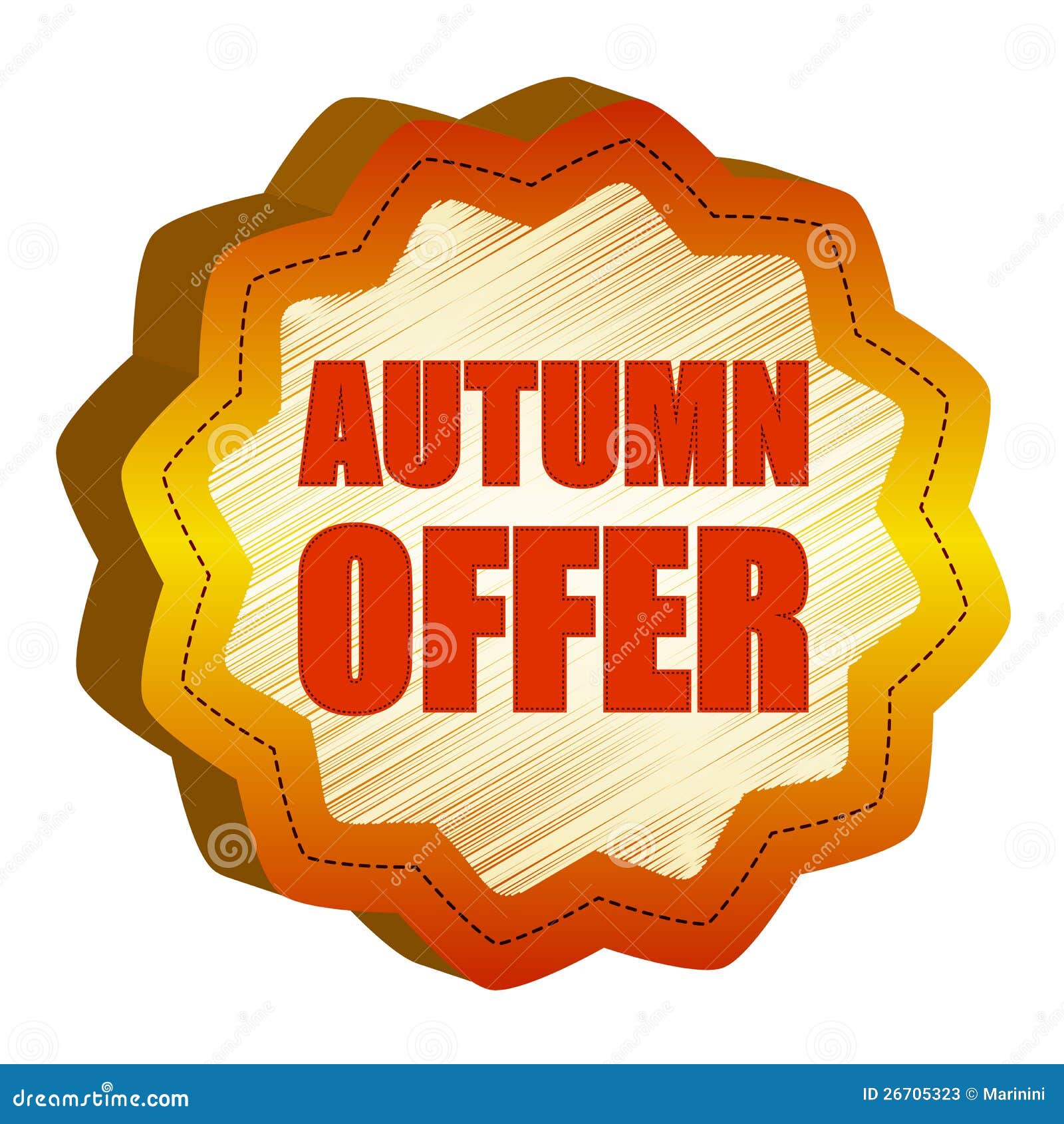 Autumn Offer Star-like Label Stock Illustration - Illustration of ...