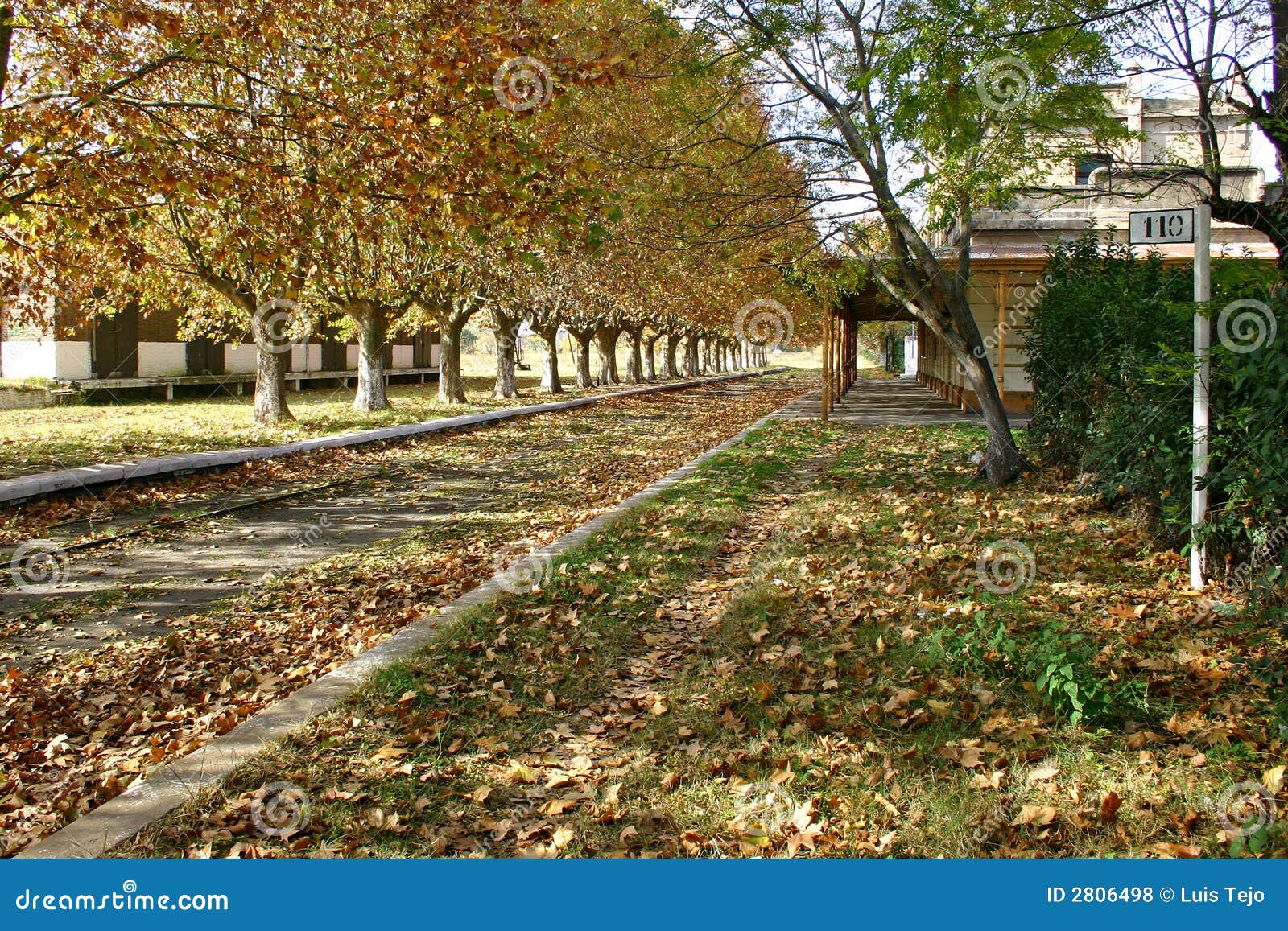 Autumn at an Old Train Station Stock Photo - Image of fall, train: 2806498