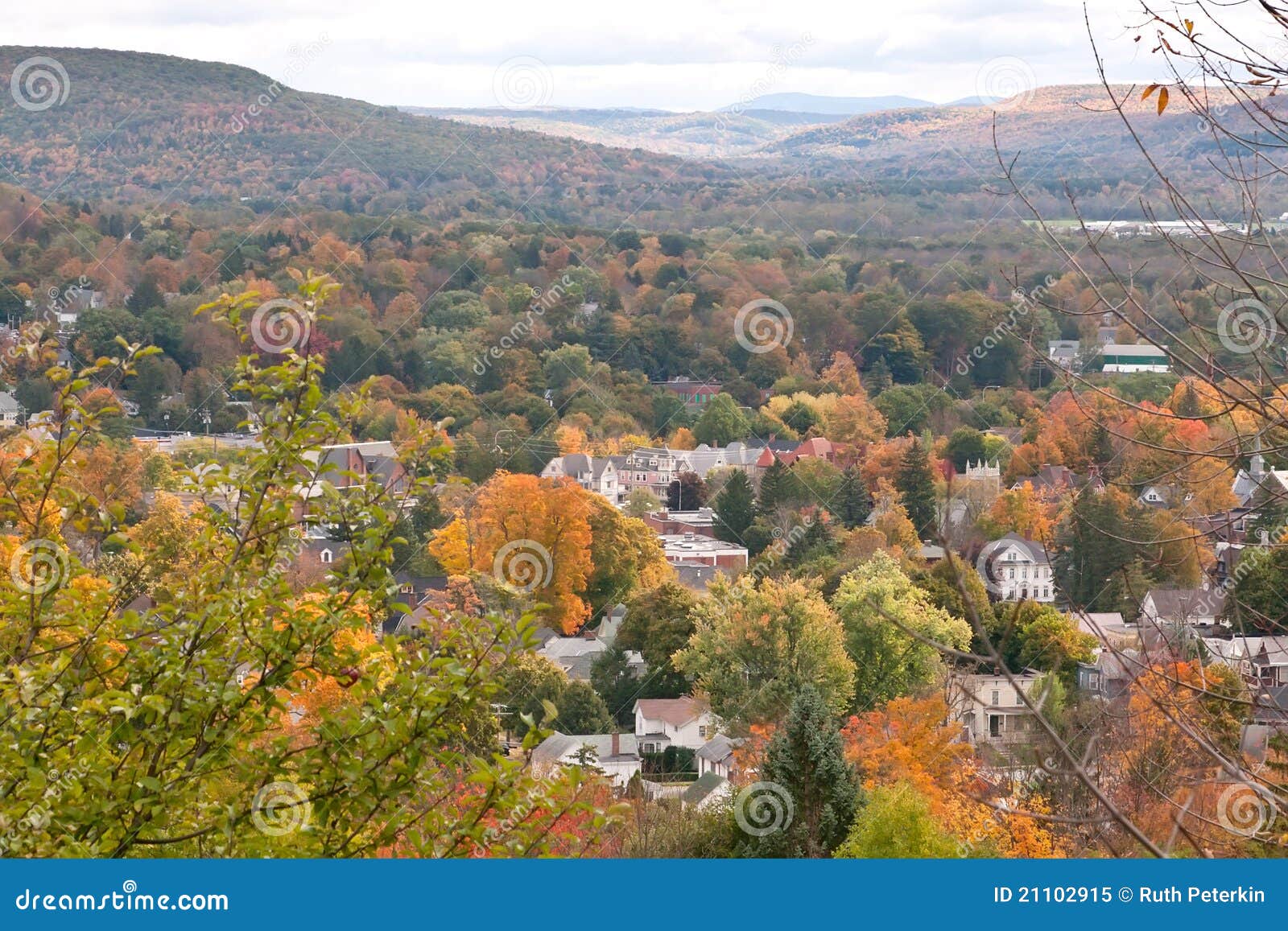 Autumn in Oneonta, New York Stock Image - Image of overlook, seasons ...