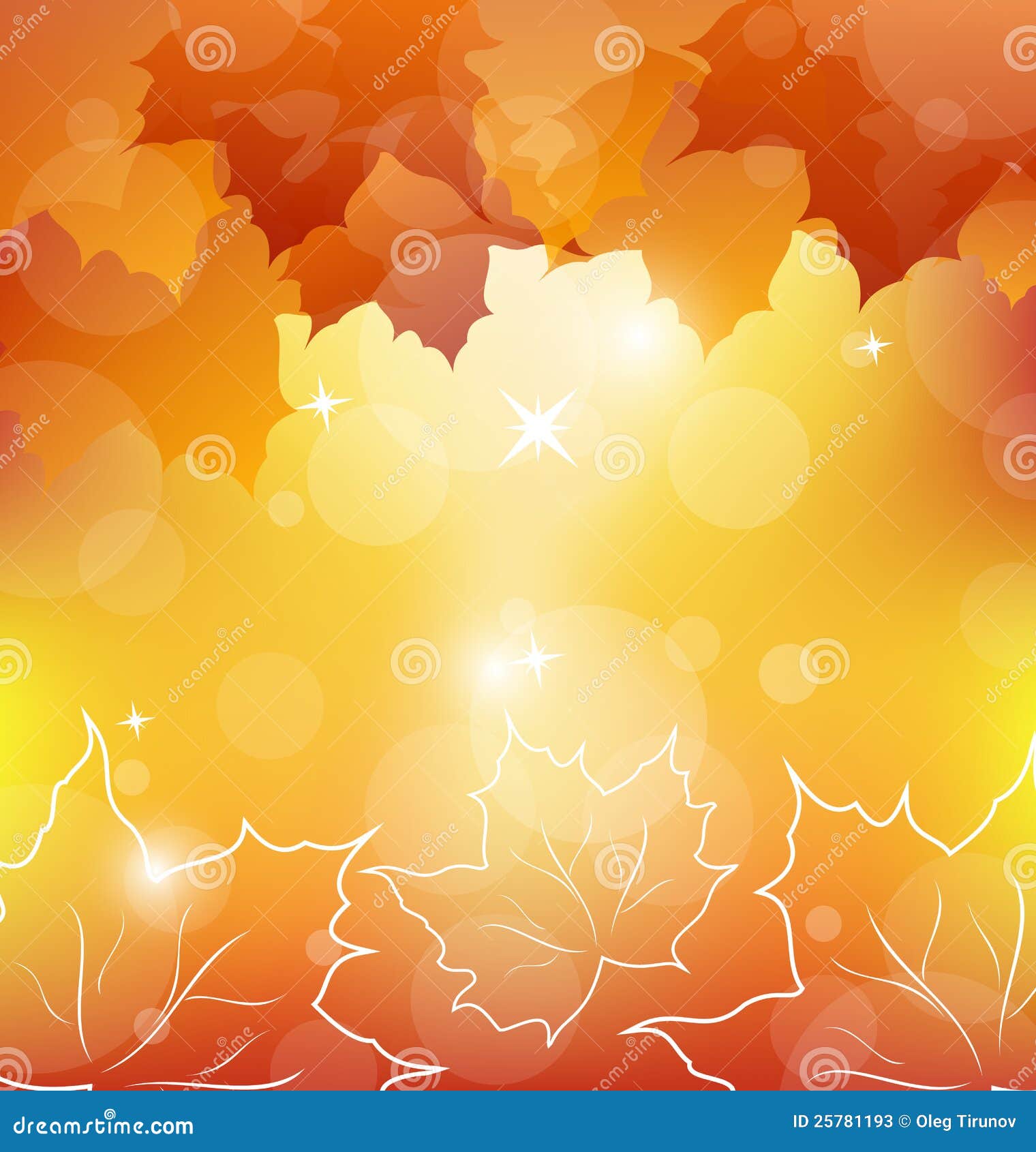 Autumn Orange And Yellow Shiny Backgrounds Set And Fall Nature Brown ...