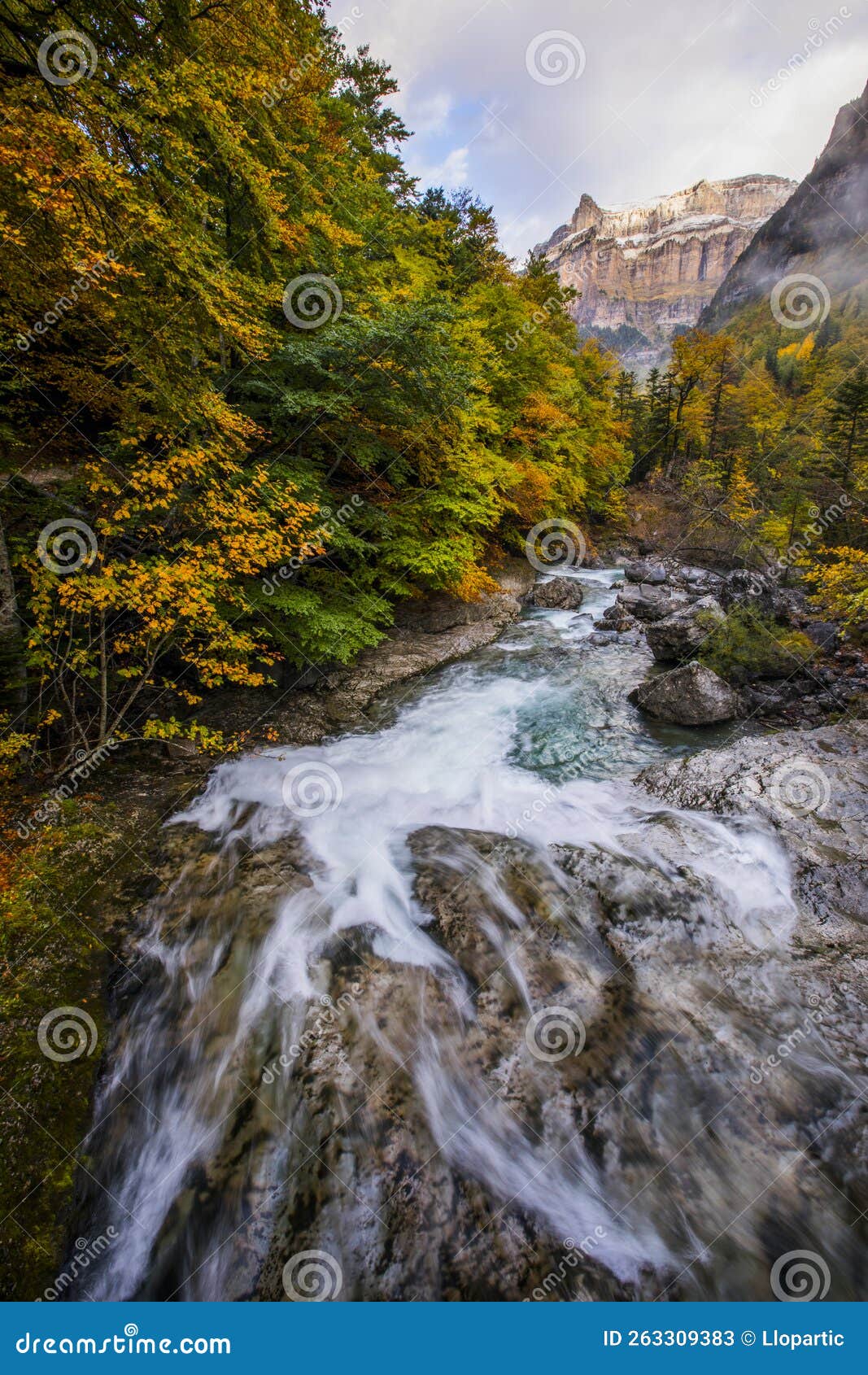 Autumn in Ordesa and Monte Perdido National Park, Spain Stock Image ...