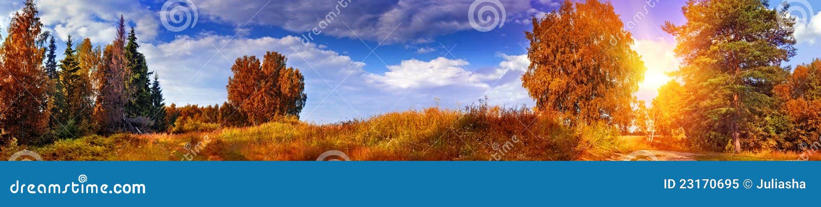 Autumn panorama stock image. Image of flowers, panorama - 23170695