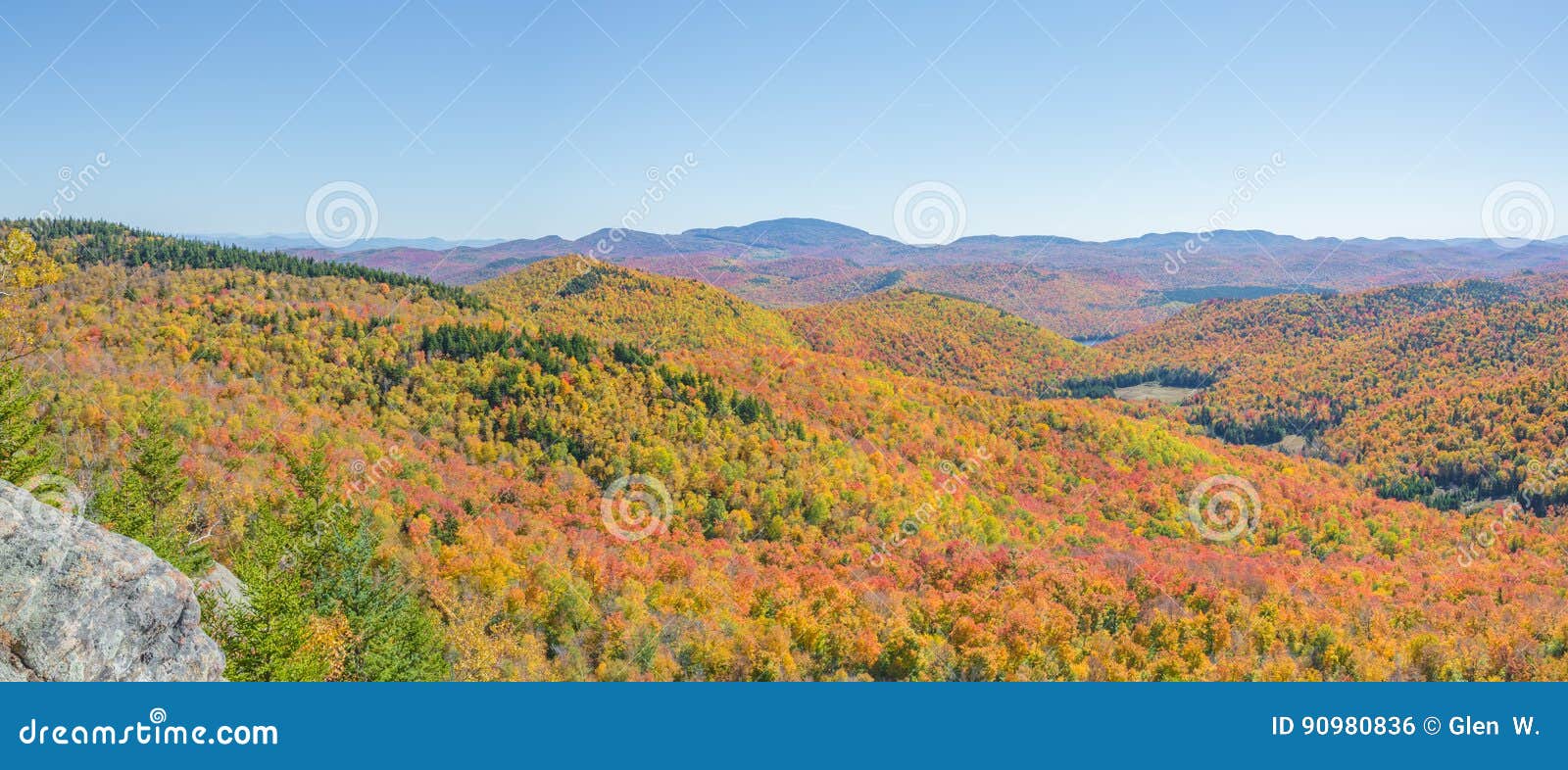 Autumn Panoramic View of the Adirondacks Stock Photo - Image of york ...