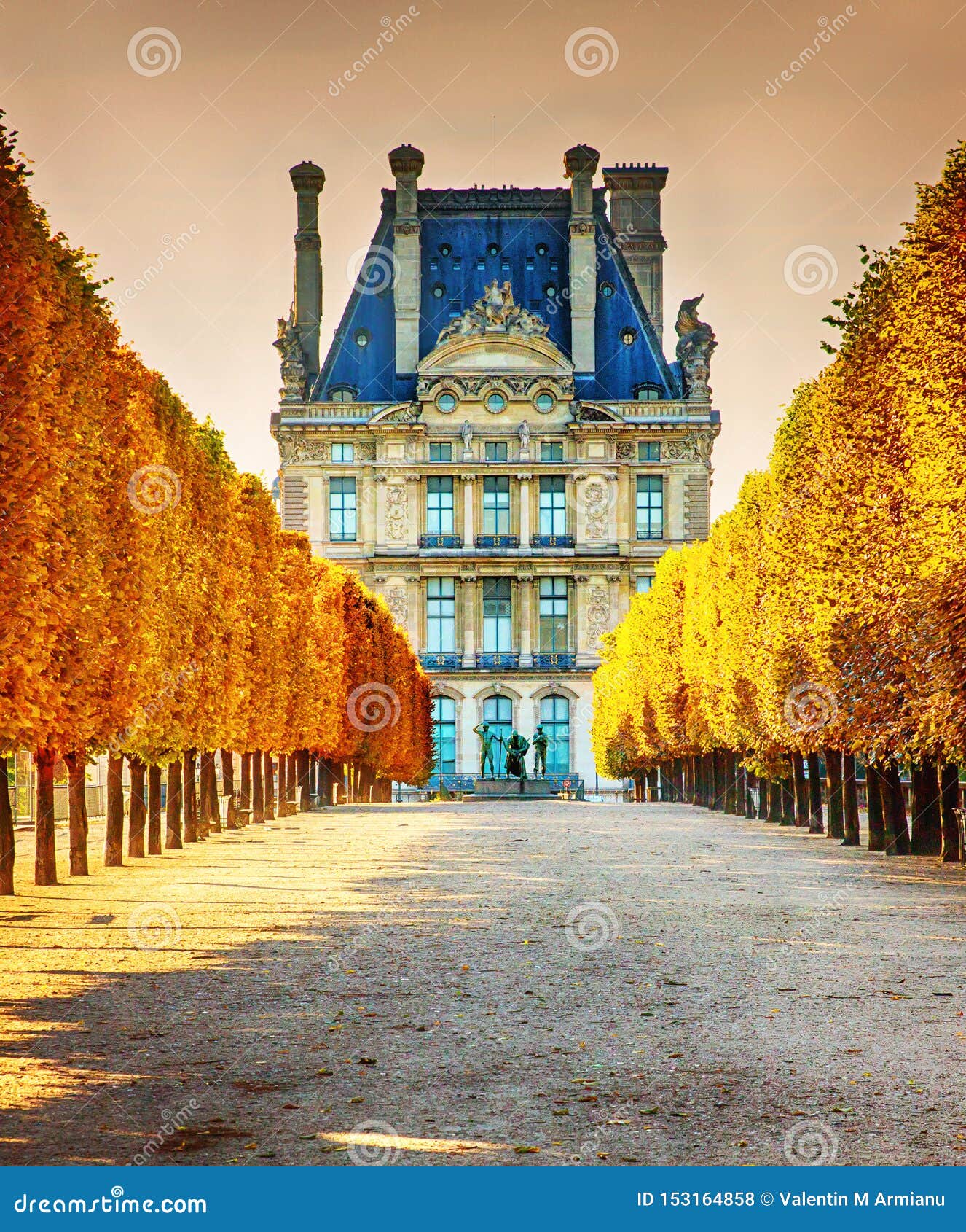 Autumn in Paris Louvre Museum Editorial Stock Photo - Image of ...